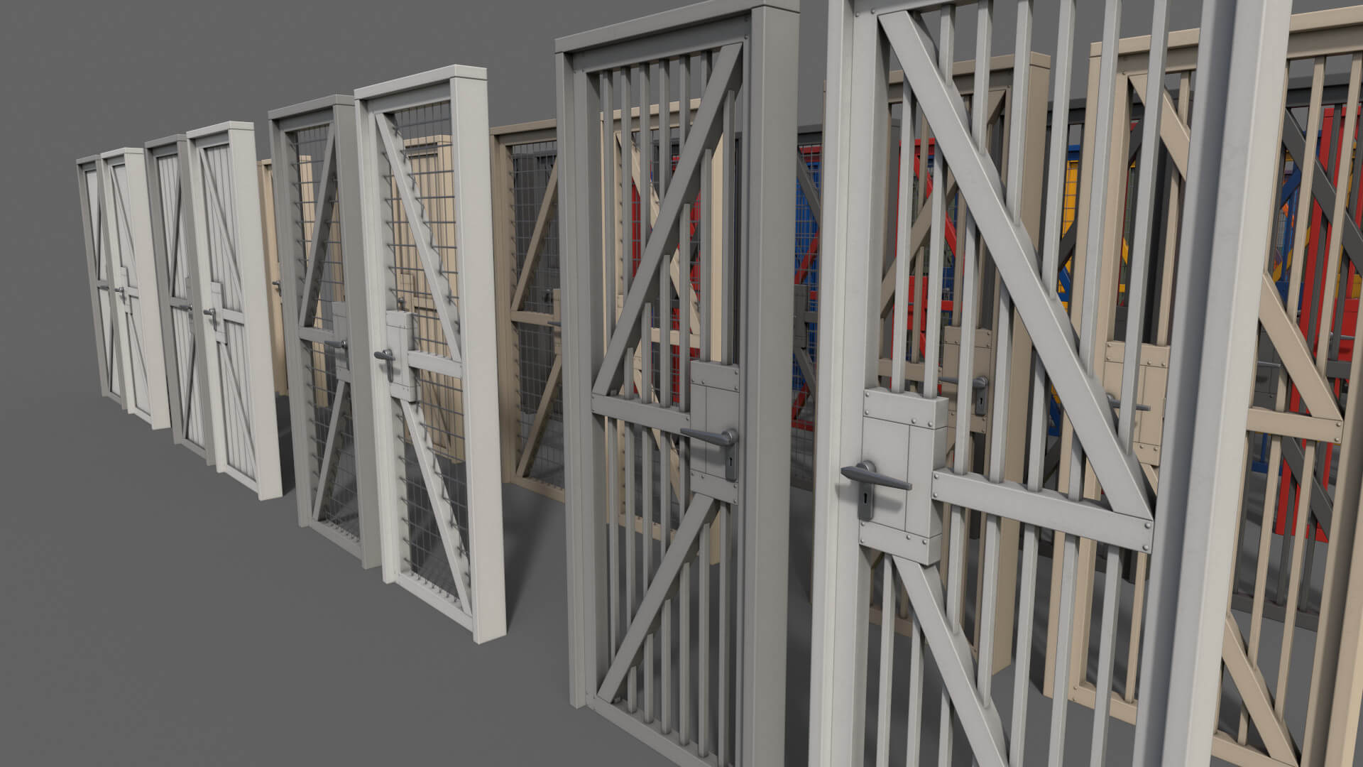 Metal Door With Frame B - 3D Model by DaikLord