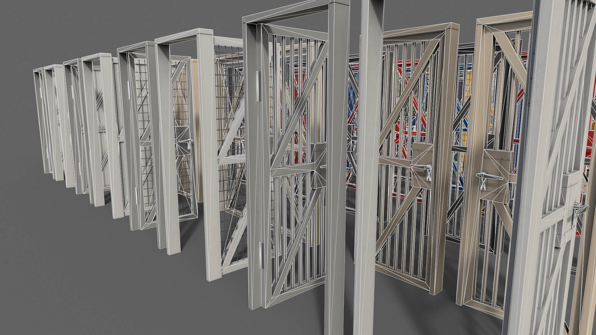 Metal Door With Frame B - 3D Model by DaikLord