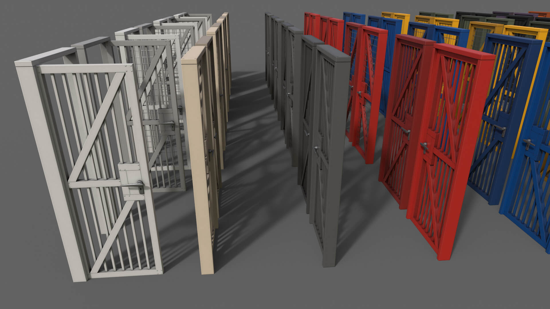 Metal Door With Frame B - 3D Model by DaikLord
