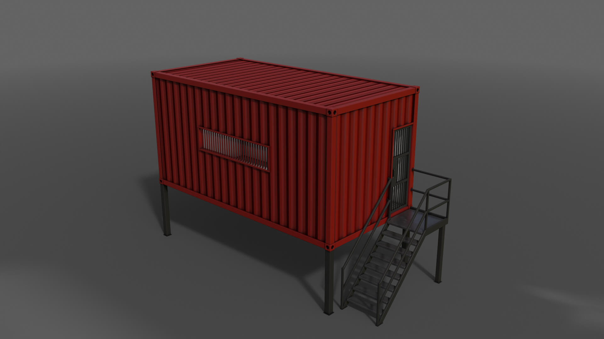 Container House CA 20Ft V5 - 3D Model by DaikLord