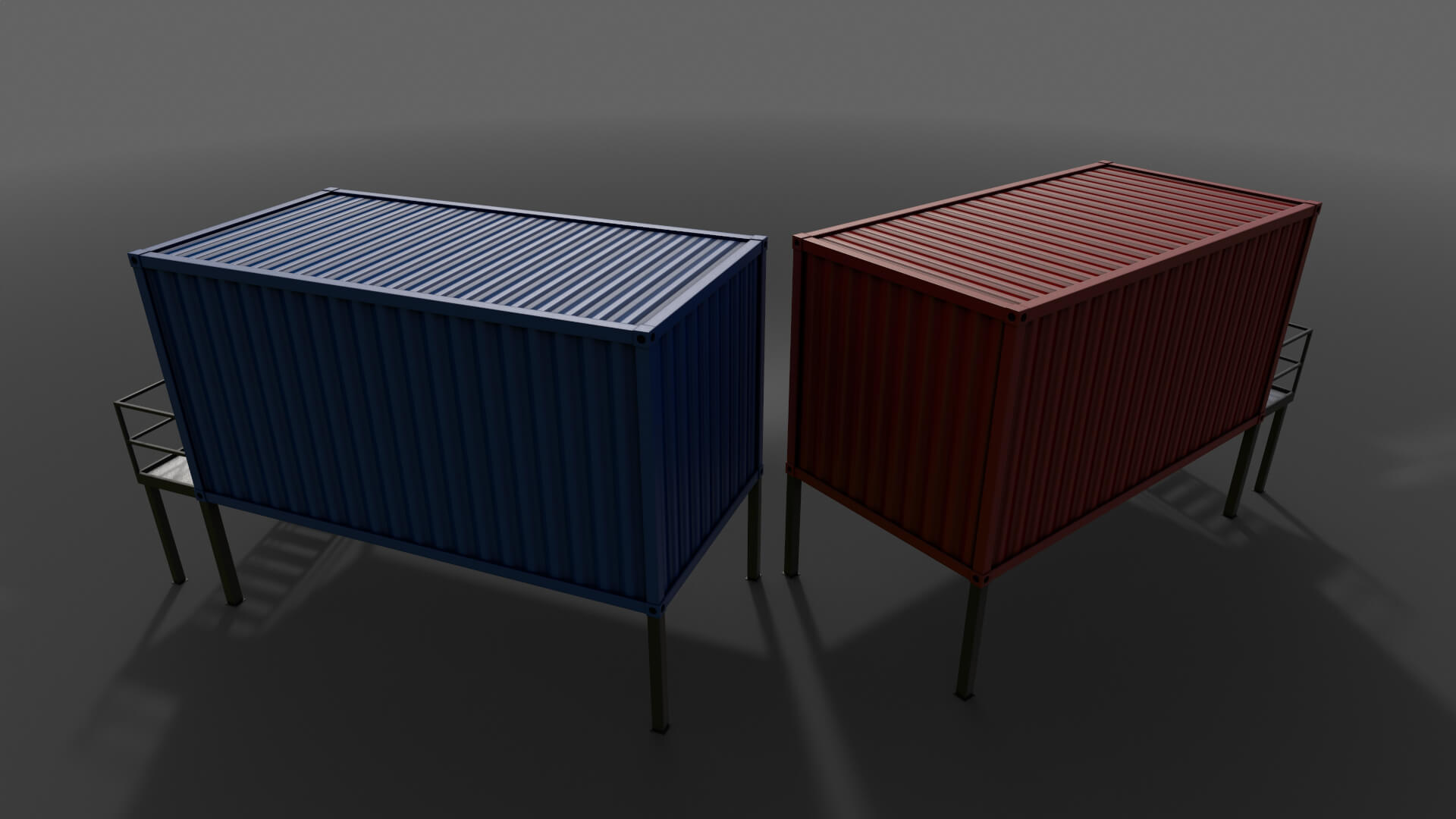 Container House CA 20Ft V5 - 3D Model by DaikLord