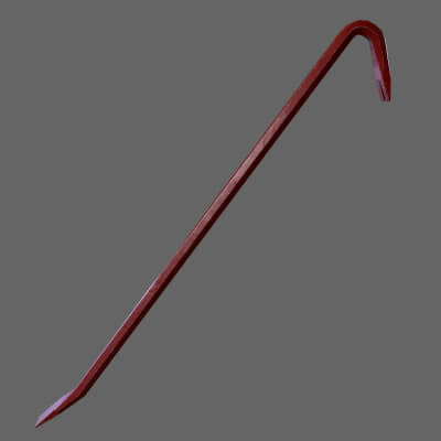 Crowbar V2 Red - 3D Model by DaikLord