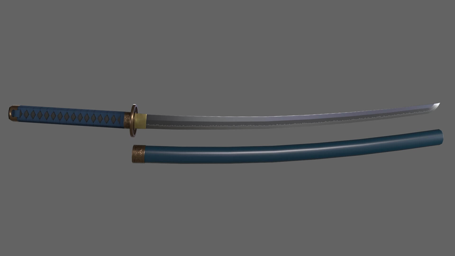 Blue Katana Sword