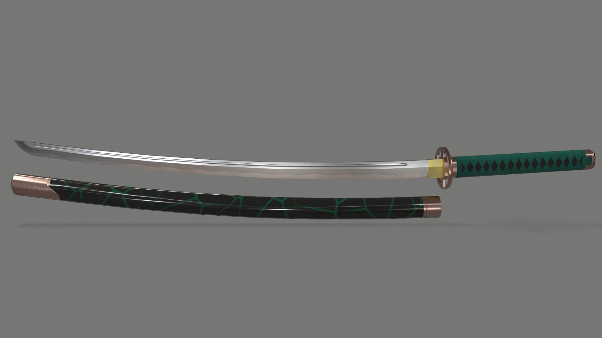 Green Katana Sword