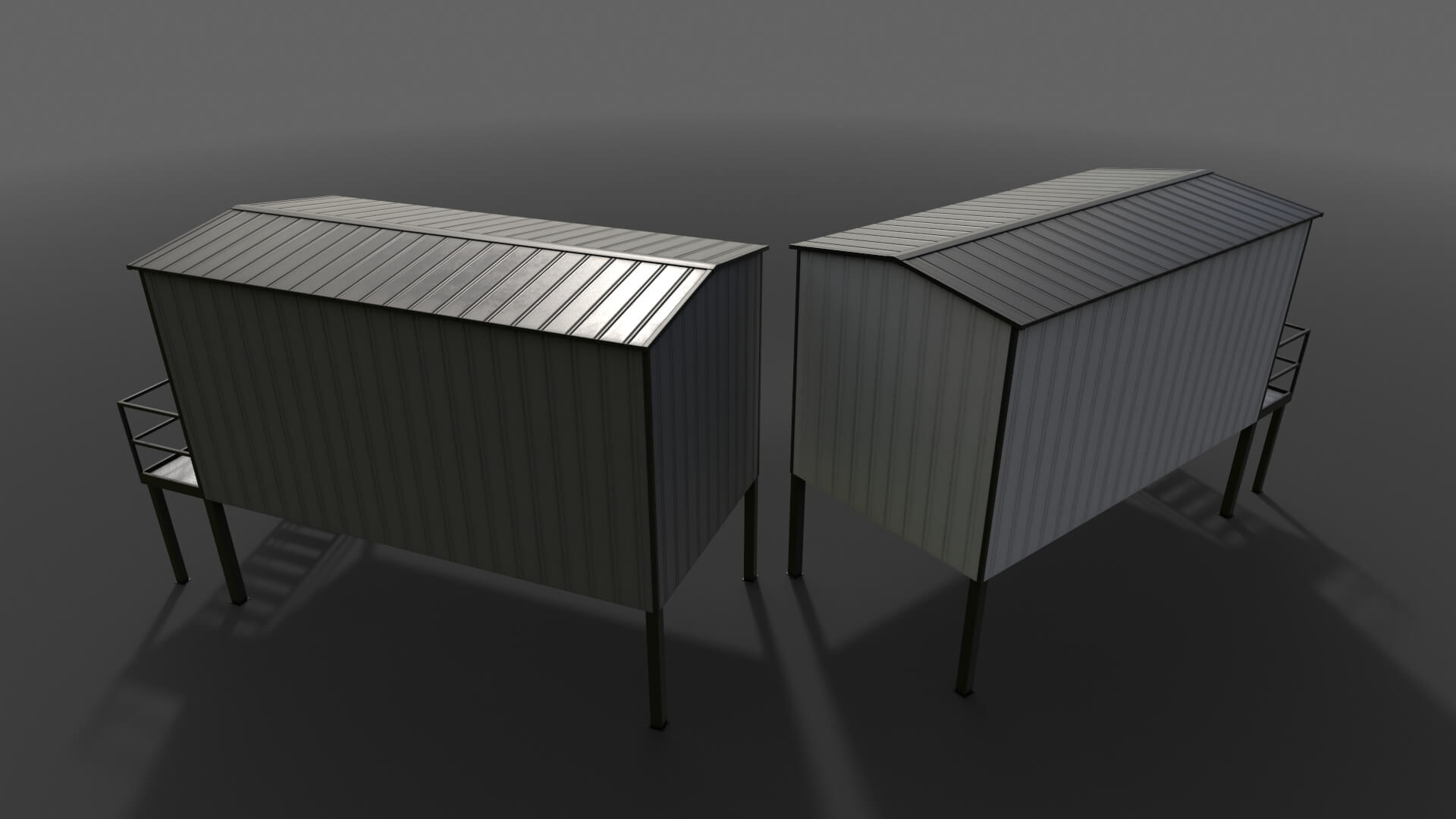Shed House B 20Ft V5 - 3D Model by DaikLord