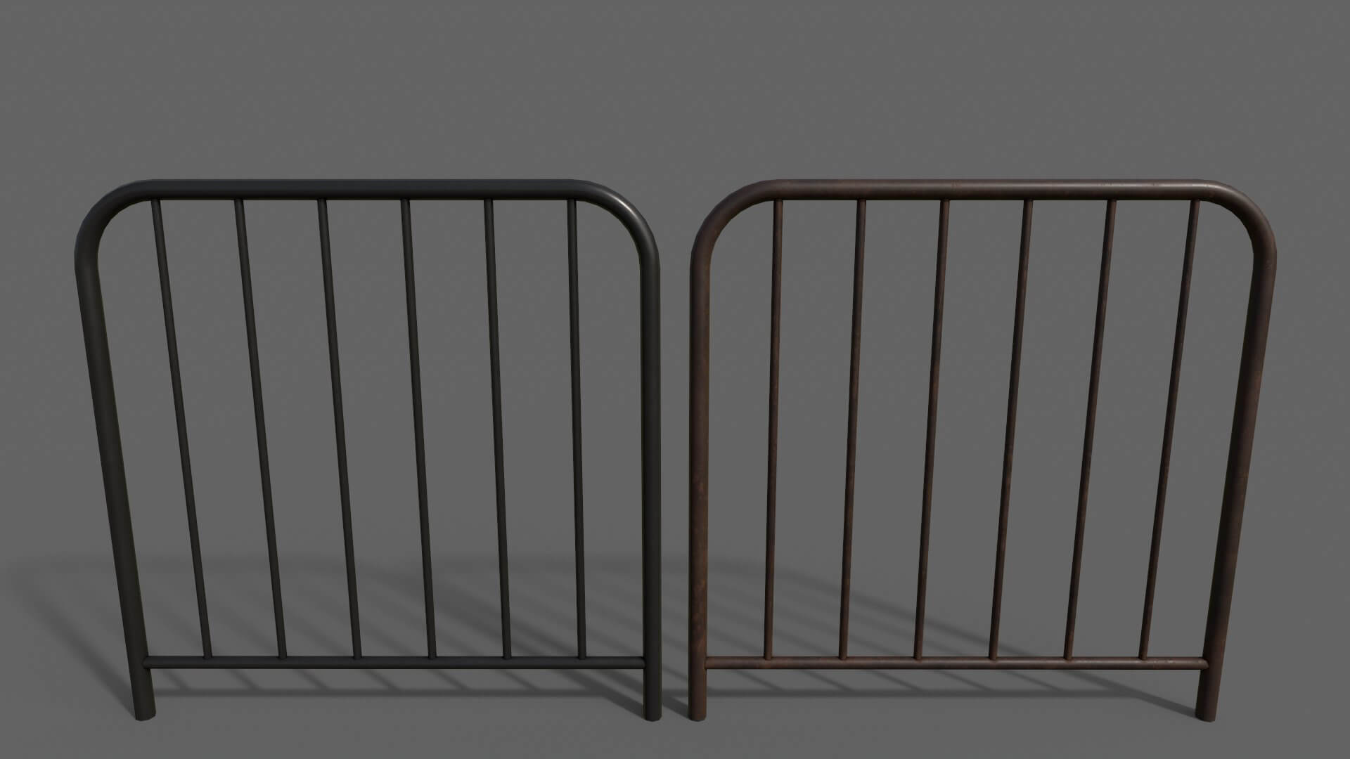 Pedestrian Guard Rail Black V2 - 3D Model by DaikLord