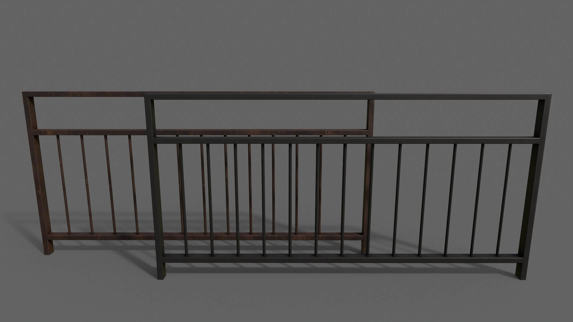Pedestrian Guard Rail Black V3 - 3D Model by DaikLord