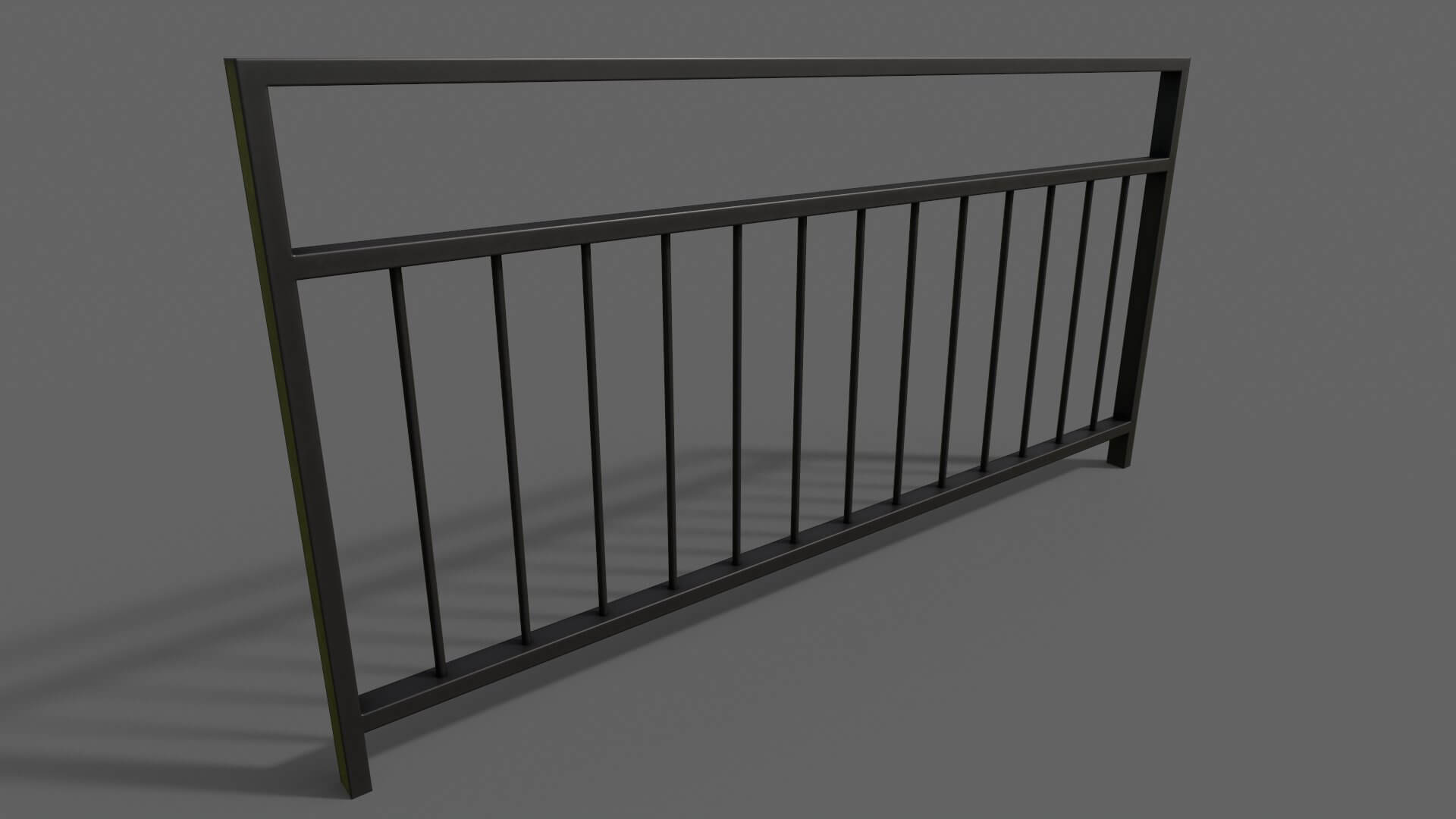 Pedestrian Guard Rail Black V3 - 3D Model by DaikLord