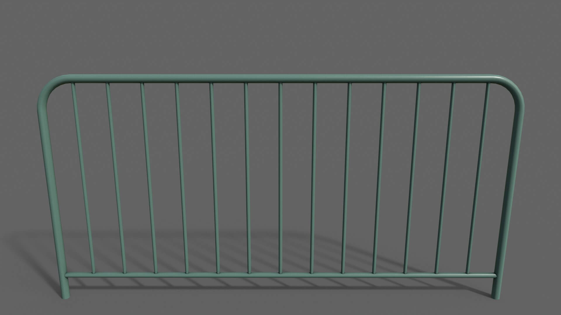 Pedestrian Guard Rail Green V1 - 3D Model by DaikLord