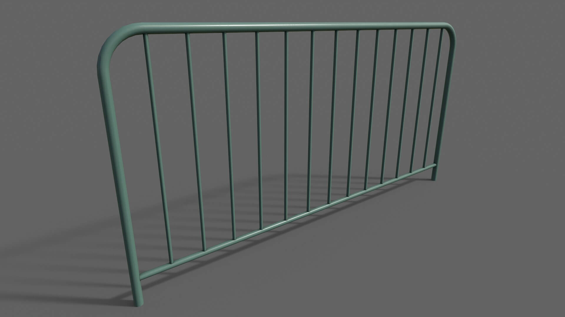 Pedestrian Guard Rail Green V1 - 3D Model by DaikLord