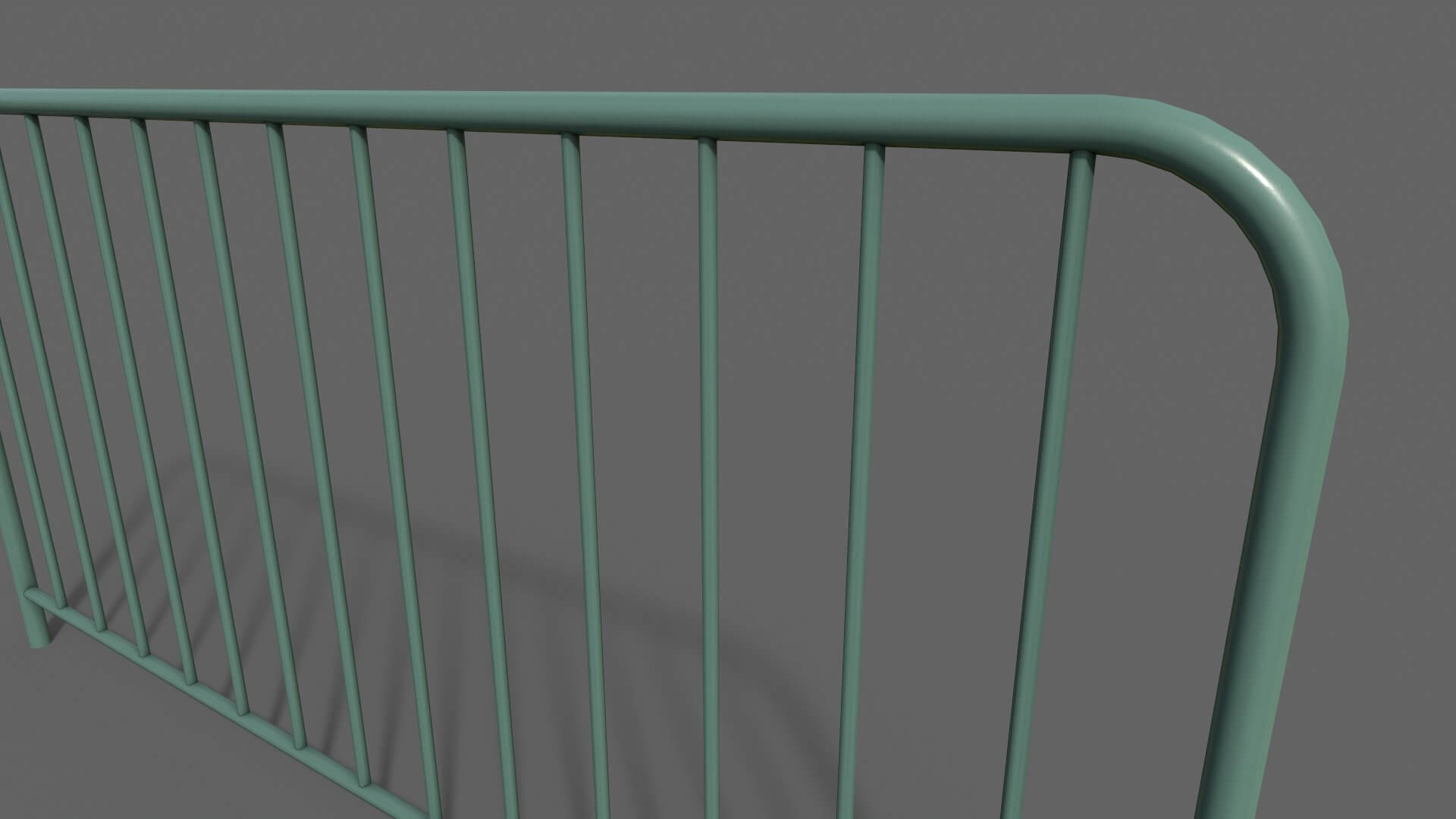 Pedestrian Guard Rail Green V1 - 3D Model by DaikLord