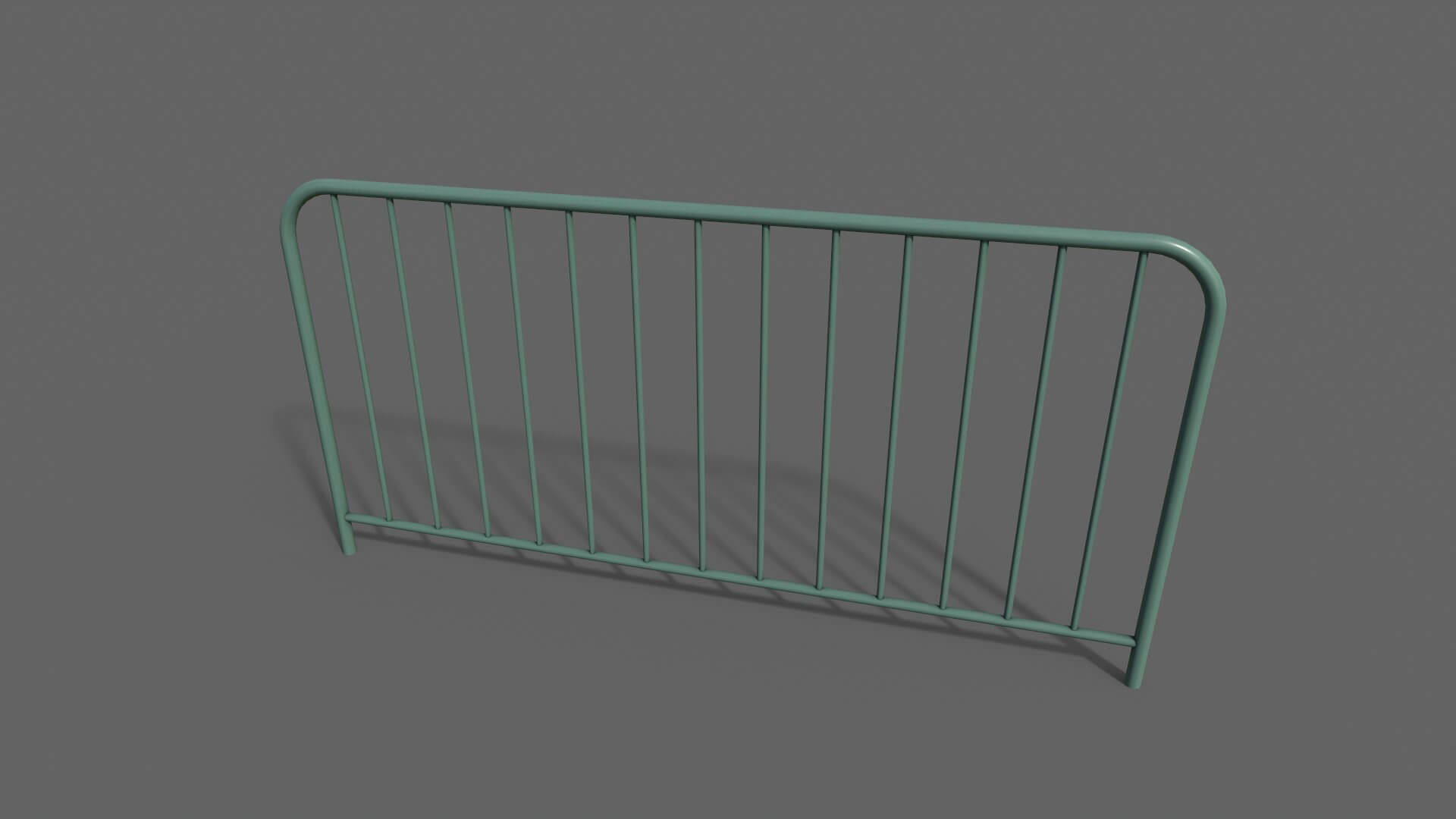 Pedestrian Guard Rail Green V1 - 3D Model by DaikLord