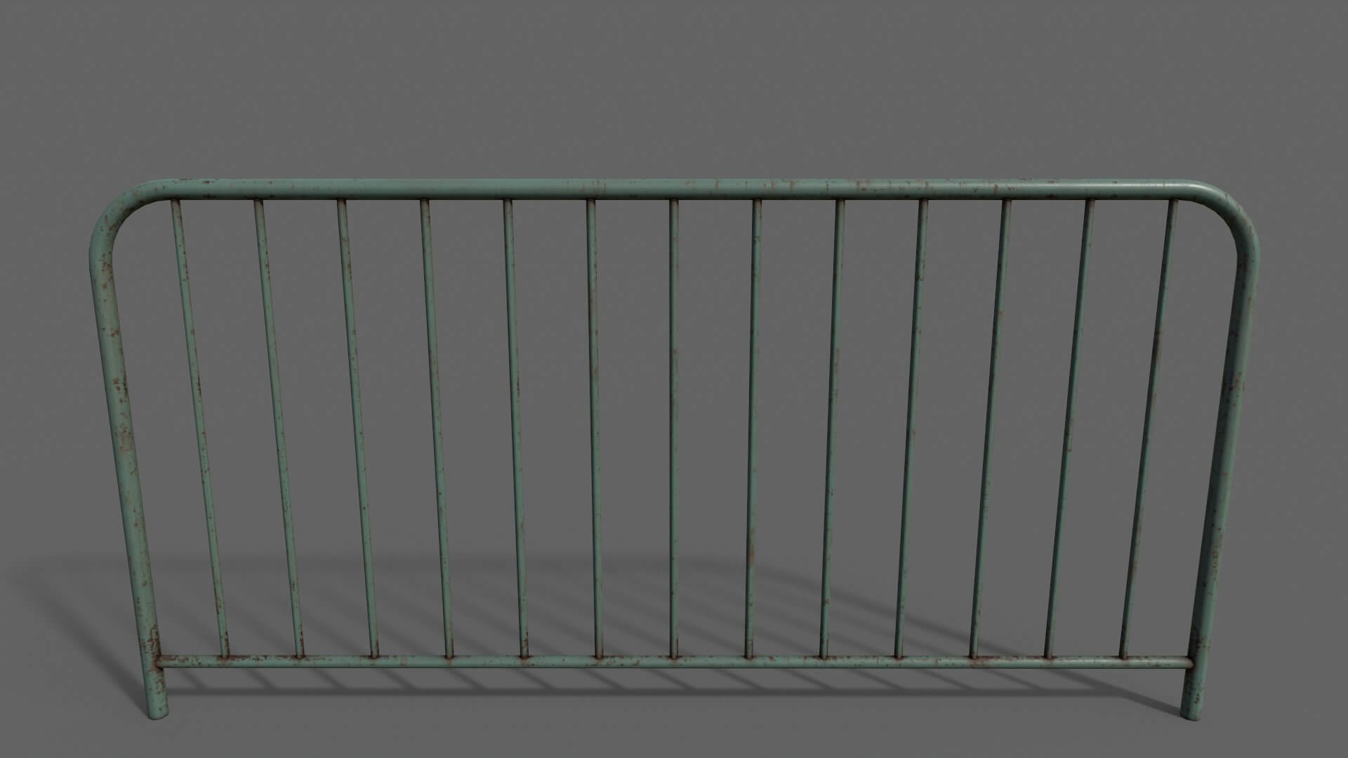 Pedestrian Guard Rail Green V1 - 3D Model by DaikLord