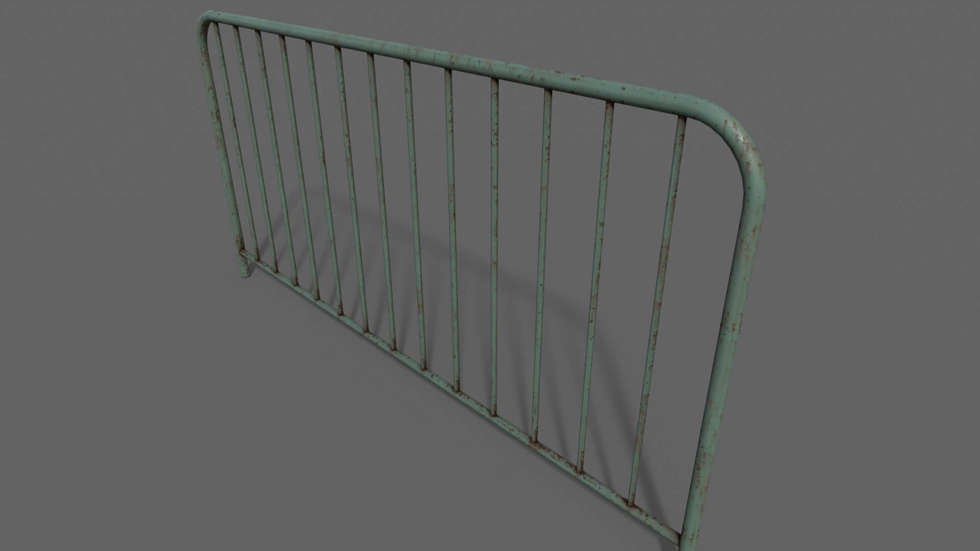 Pedestrian Guard Rail Green V1 - 3D Model by DaikLord
