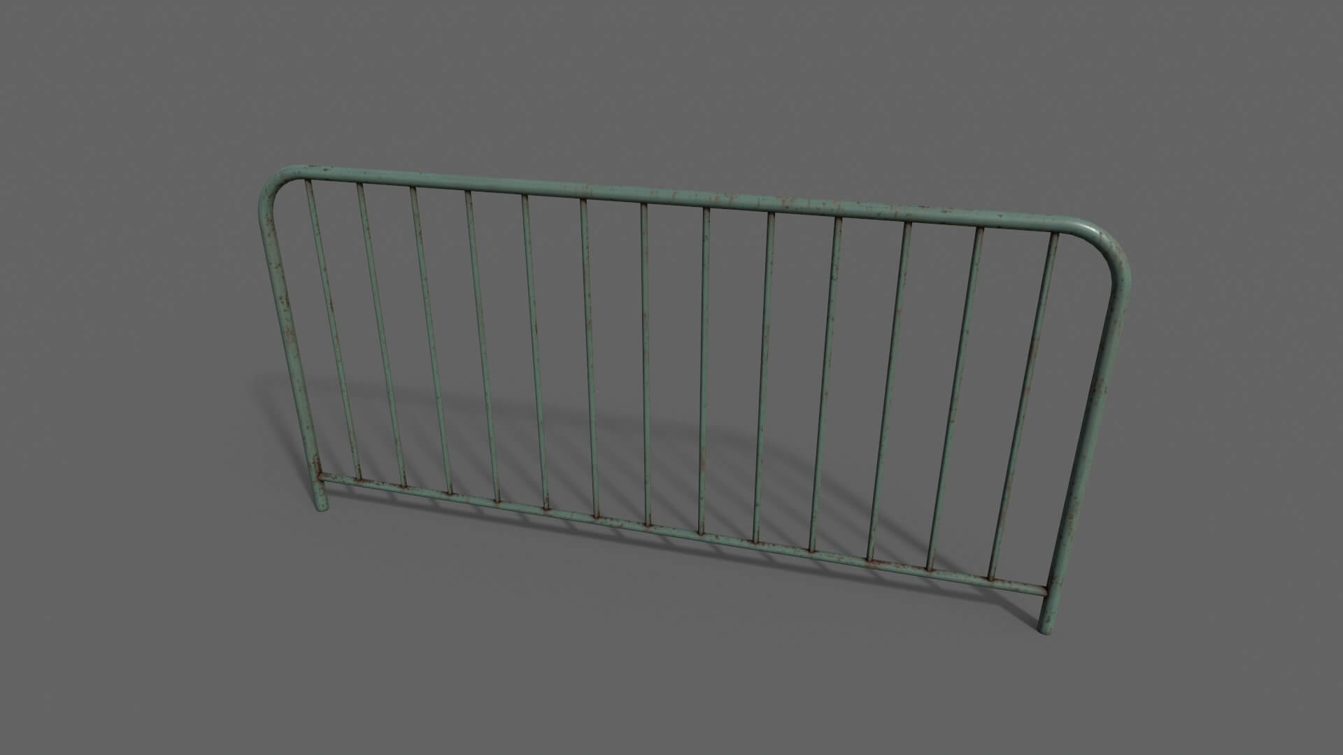 Pedestrian Guard Rail Green V1 - 3D Model by DaikLord