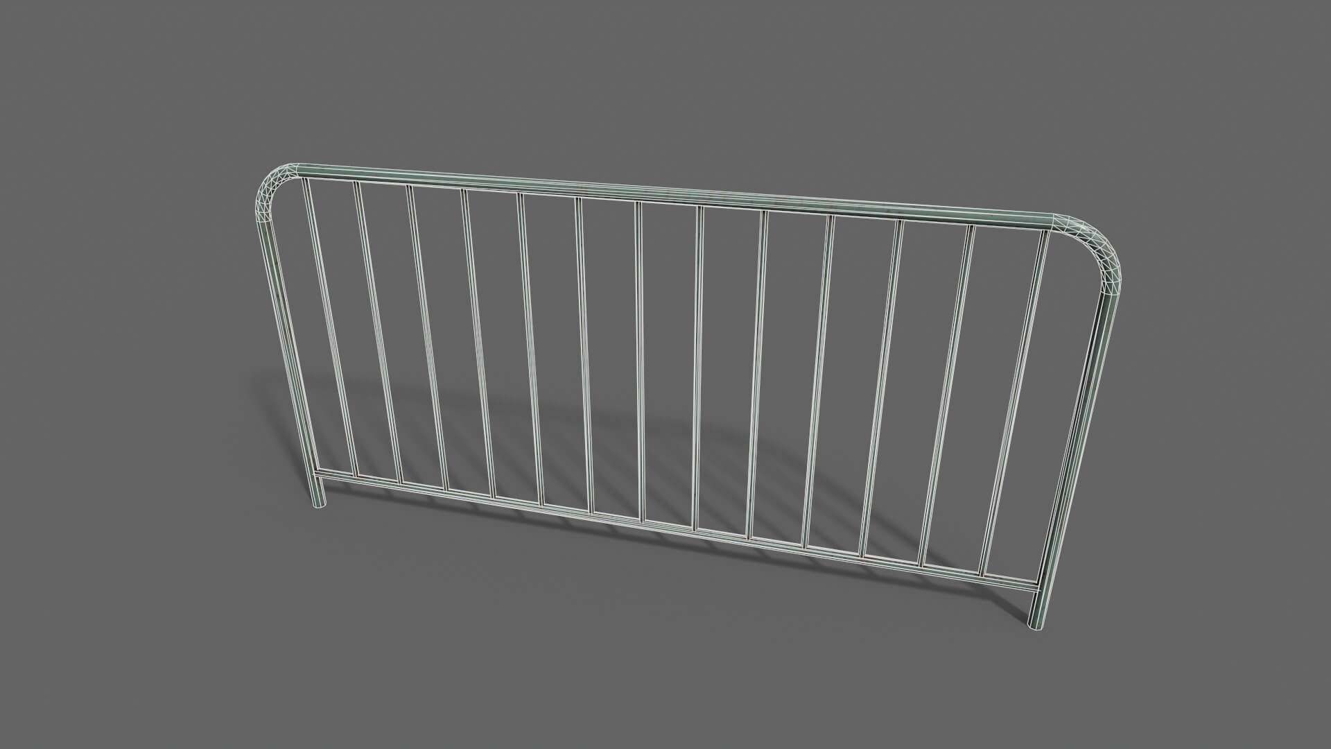 Pedestrian Guard Rail Green V1 - 3D Model by DaikLord