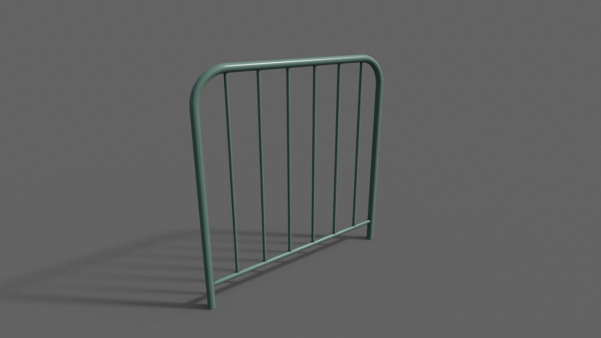 Pedestrian Guard Rail Green V2 - 3D Model by DaikLord