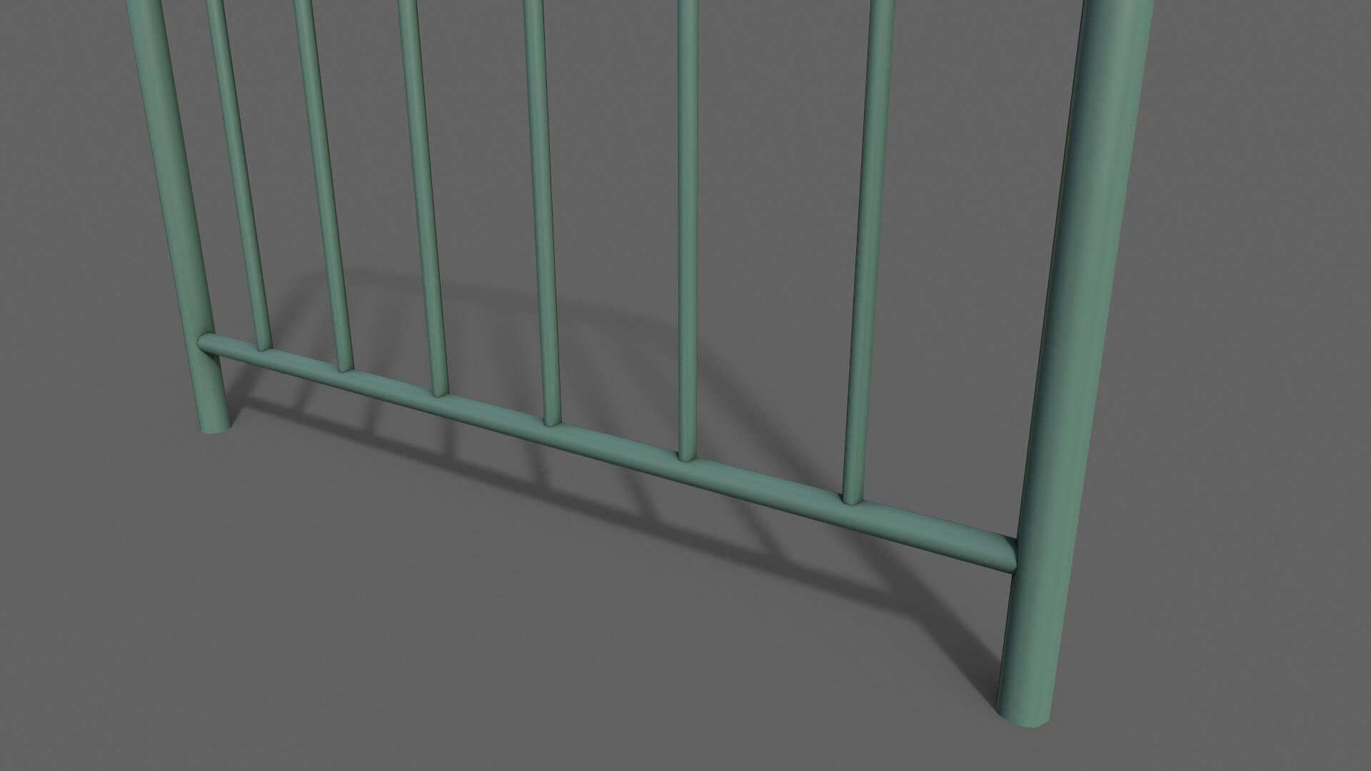 Pedestrian Guard Rail Green V2 - 3D Model by DaikLord