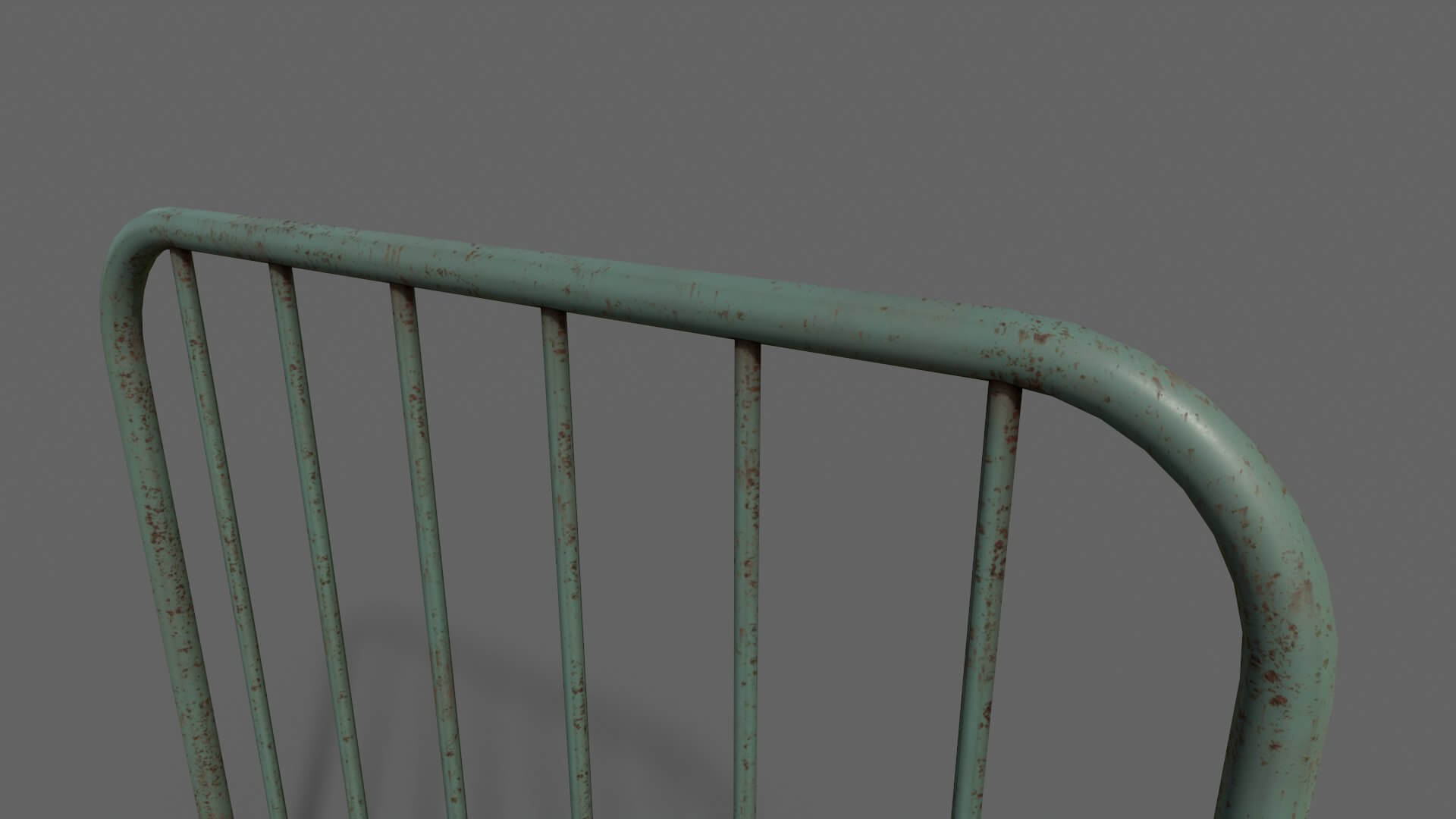 Pedestrian Guard Rail Green V2 - 3D Model by DaikLord