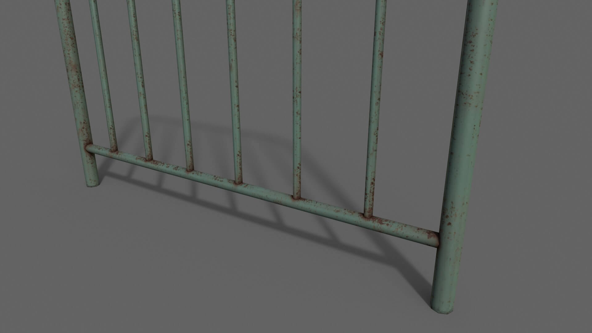 Pedestrian Guard Rail Green V2 - 3D Model by DaikLord