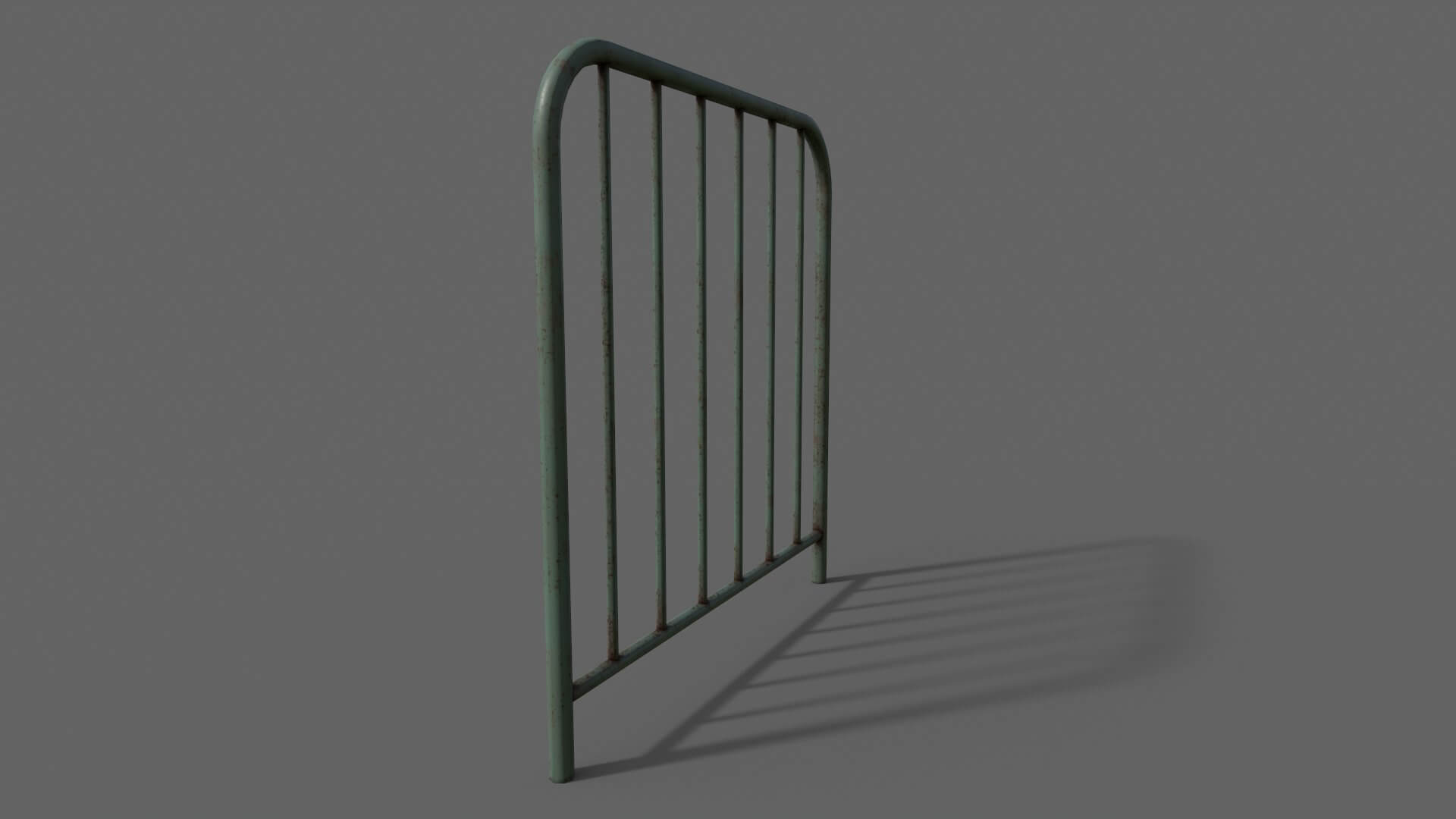 Pedestrian Guard Rail Green V2 - 3D Model by DaikLord