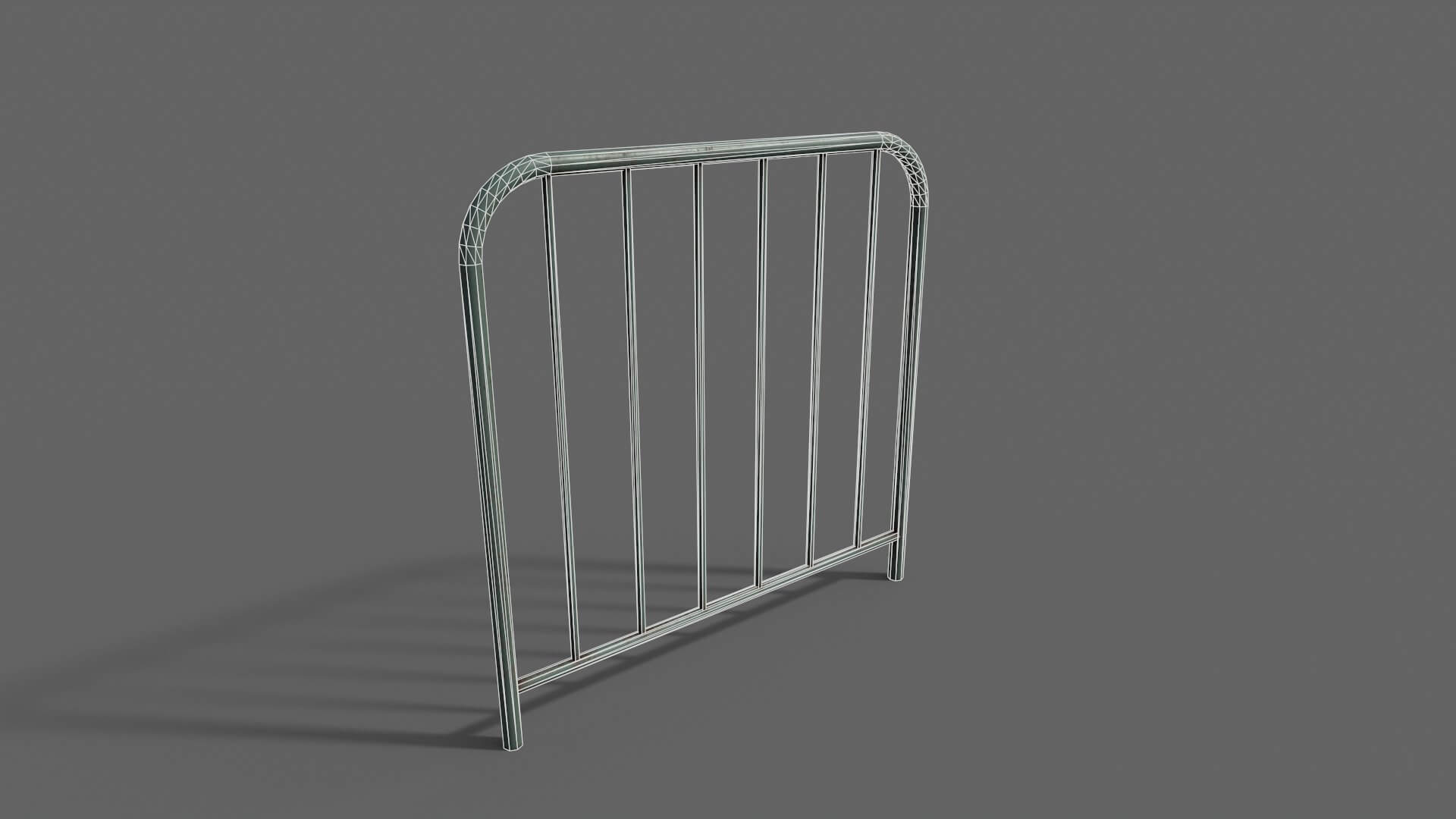 Pedestrian Guard Rail Green V2 - 3D Model by DaikLord