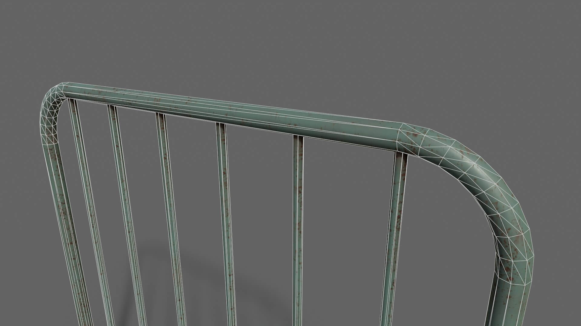 Pedestrian Guard Rail Green V2 - 3D Model by DaikLord