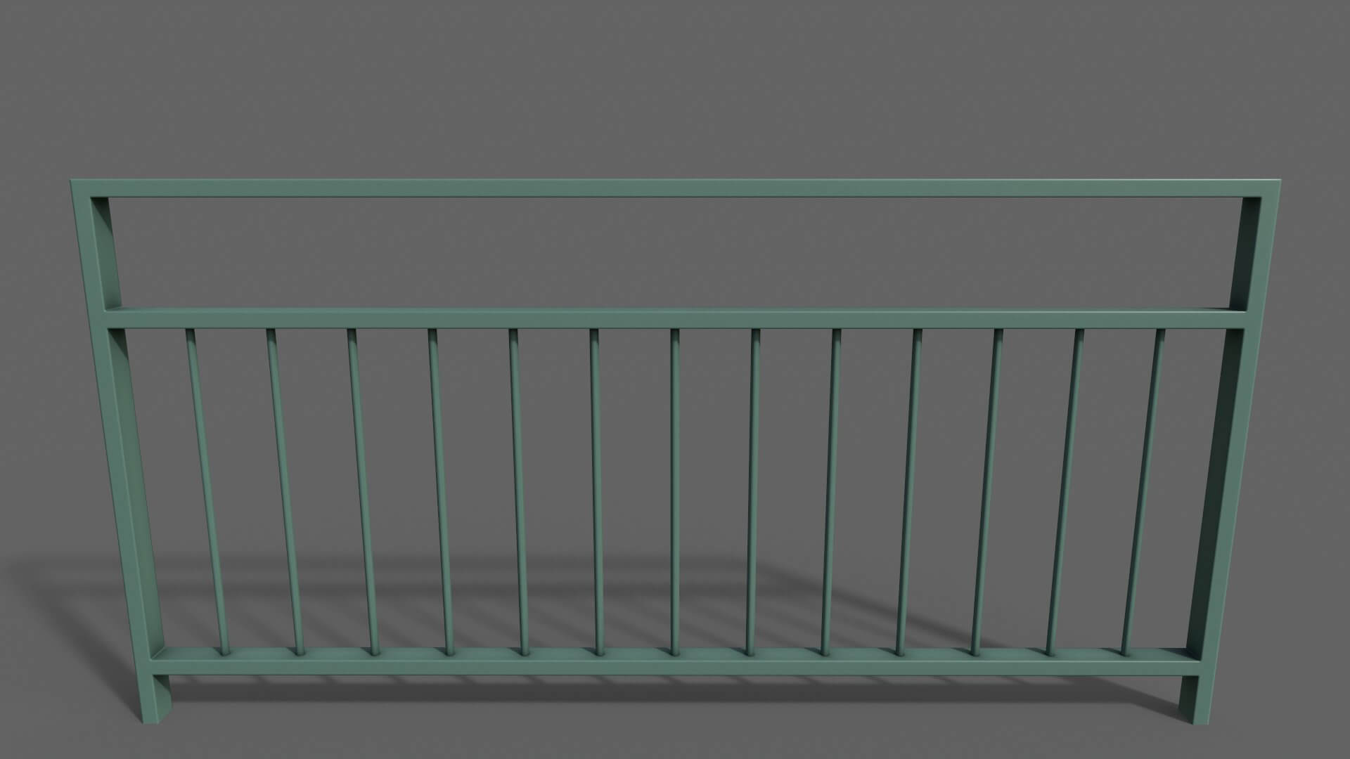 Pedestrian Guard Rail Green V3 - 3D Model by DaikLord