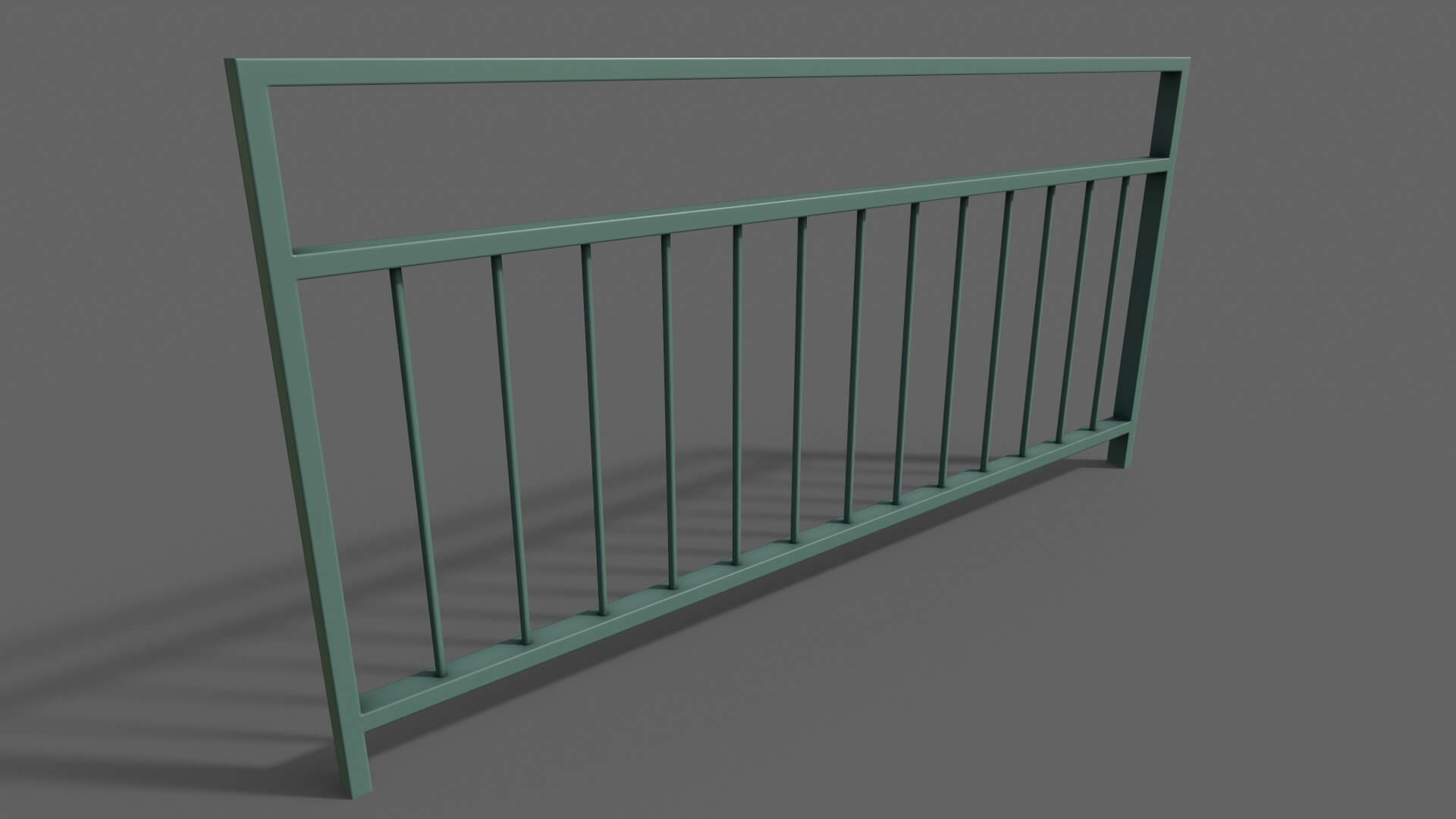 Pedestrian Guard Rail Green V3 - 3D Model by DaikLord
