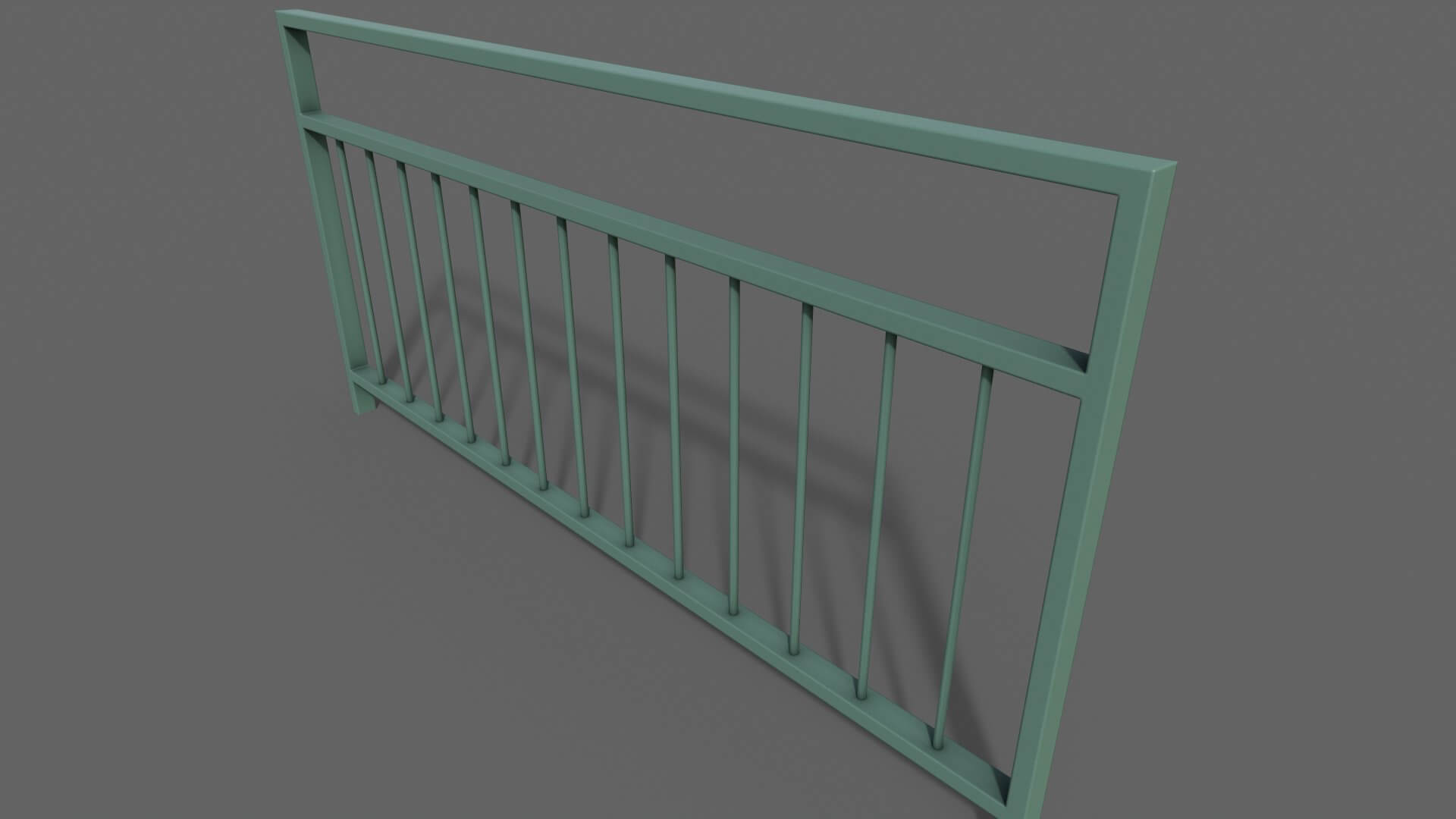 Pedestrian Guard Rail Green V3 - 3D Model by DaikLord