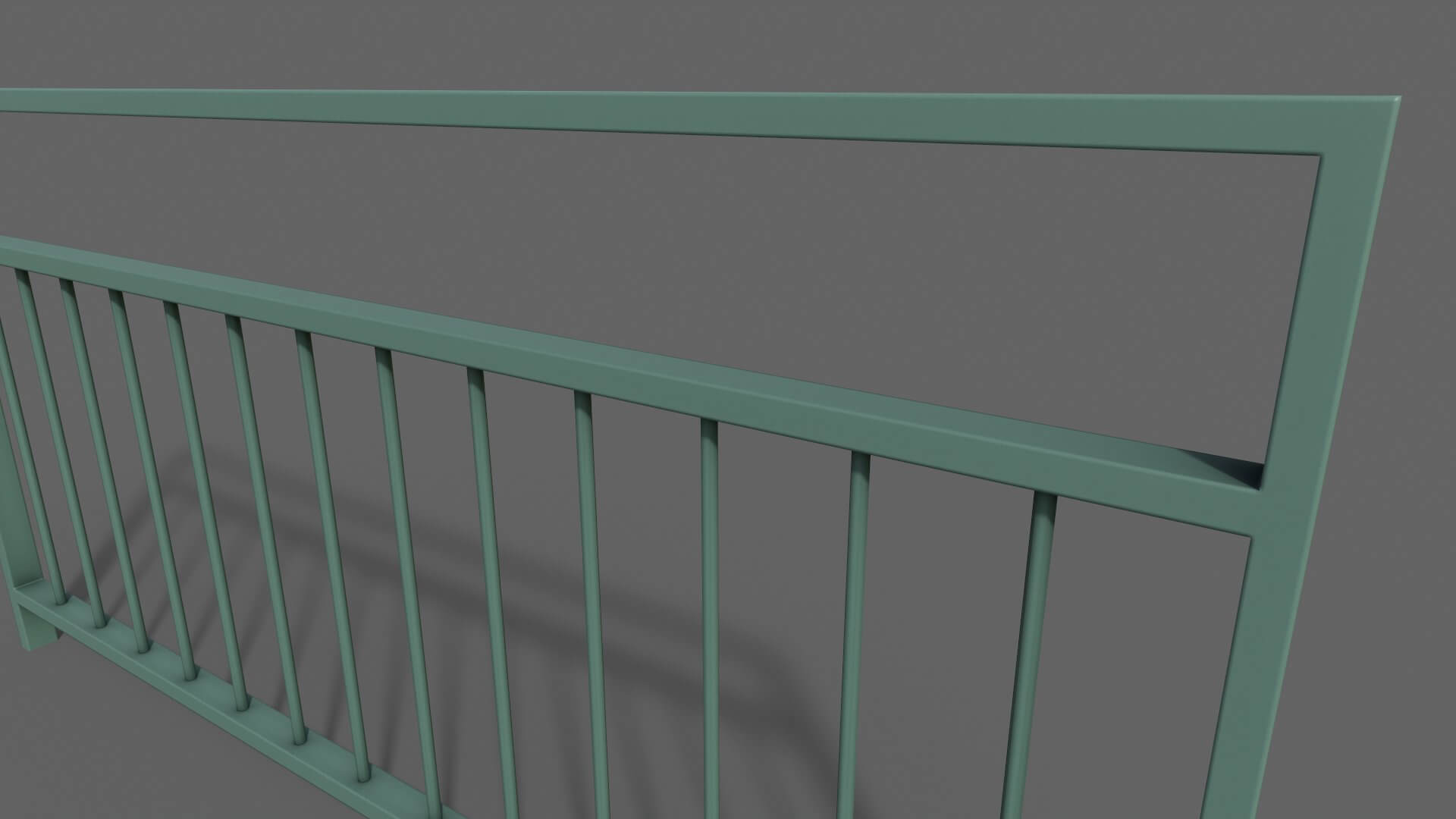 Pedestrian Guard Rail Green V3 - 3D Model by DaikLord