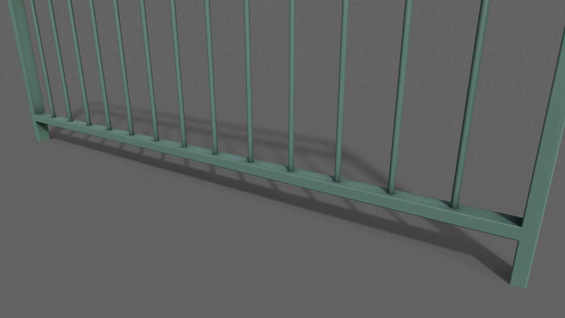 Pedestrian Guard Rail Green V3 - 3D Model by DaikLord