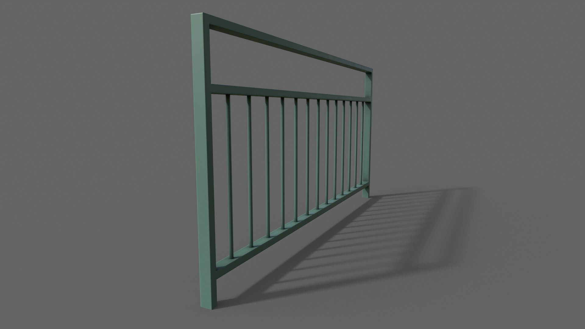 Pedestrian Guard Rail Green V3 - 3D Model by DaikLord