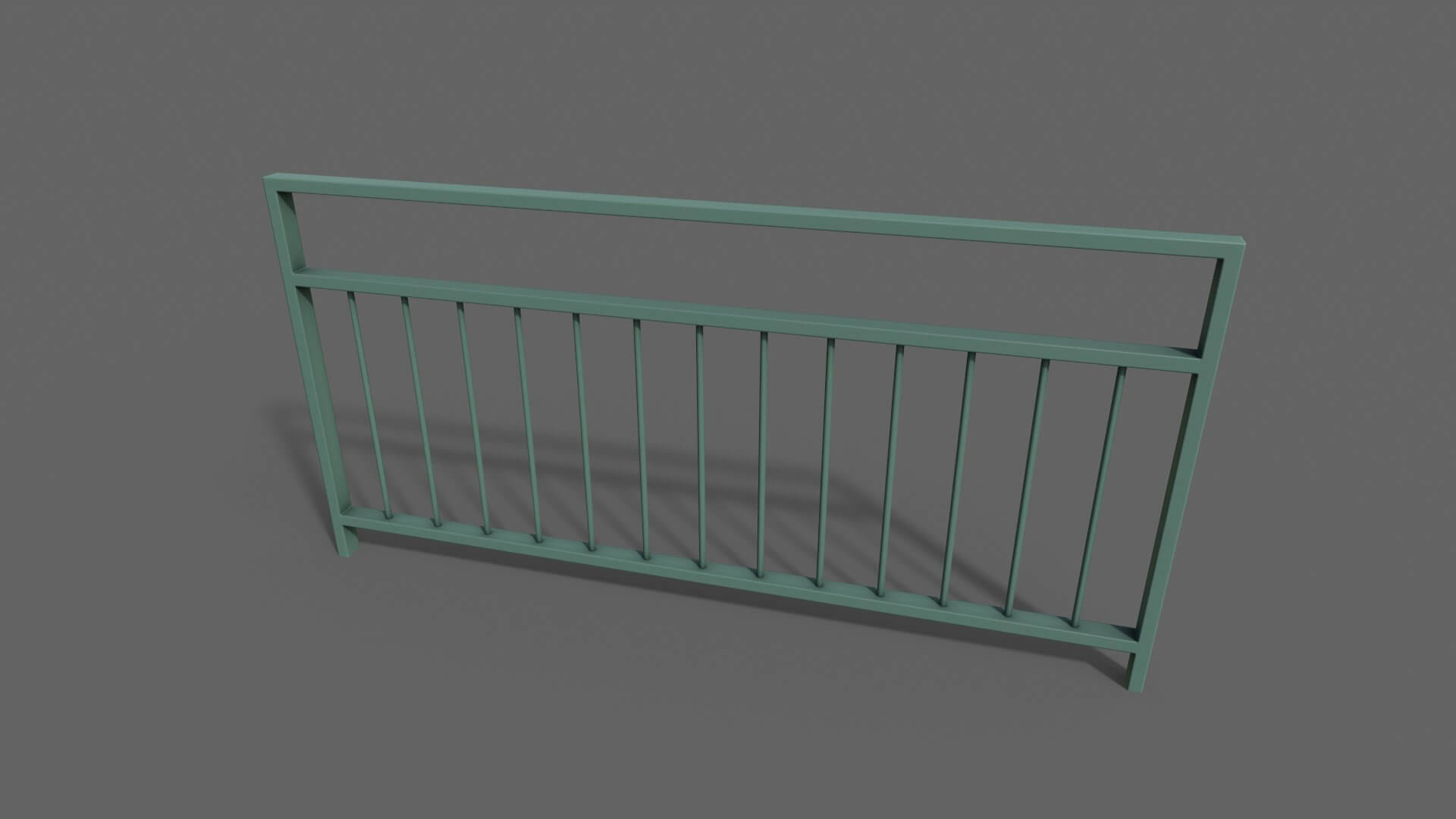 Pedestrian Guard Rail Green V3 - 3D Model by DaikLord