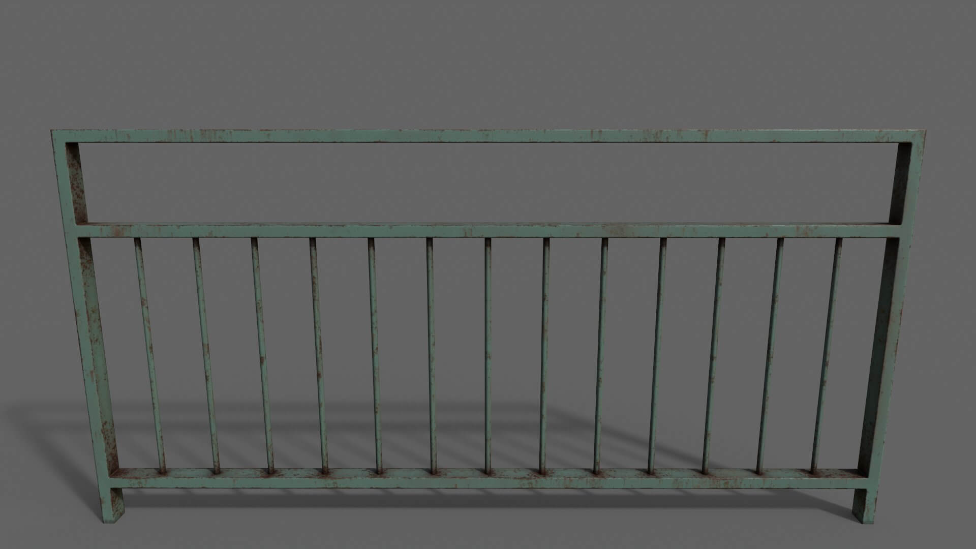 Pedestrian Guard Rail Green V3 - 3D Model by DaikLord