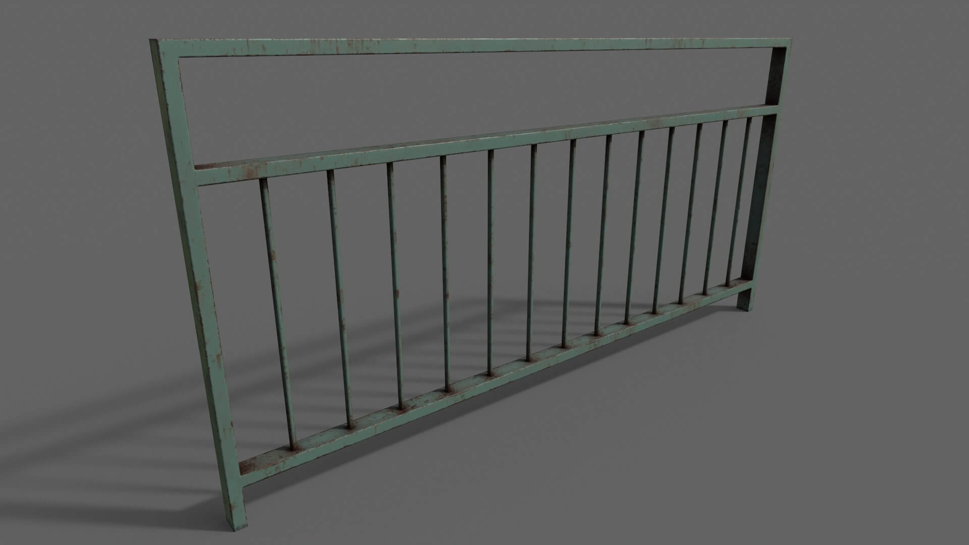 Pedestrian Guard Rail Green V3 - 3D Model by DaikLord