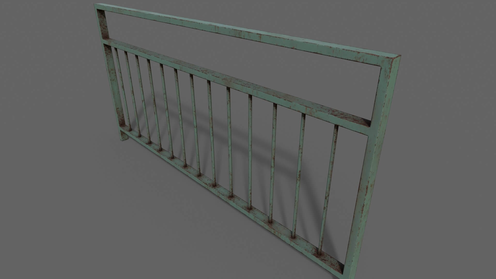 Pedestrian Guard Rail Green V3 - 3D Model by DaikLord