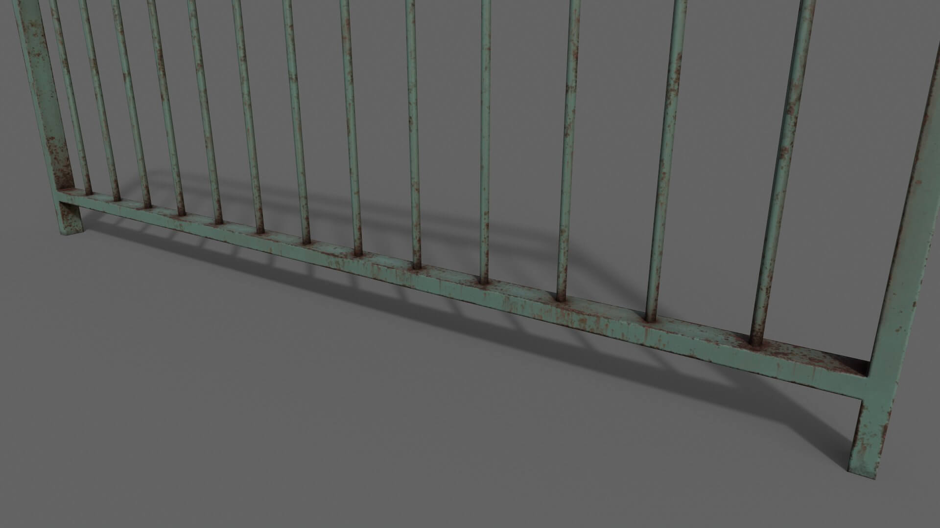 Pedestrian Guard Rail Green V3 - 3D Model by DaikLord