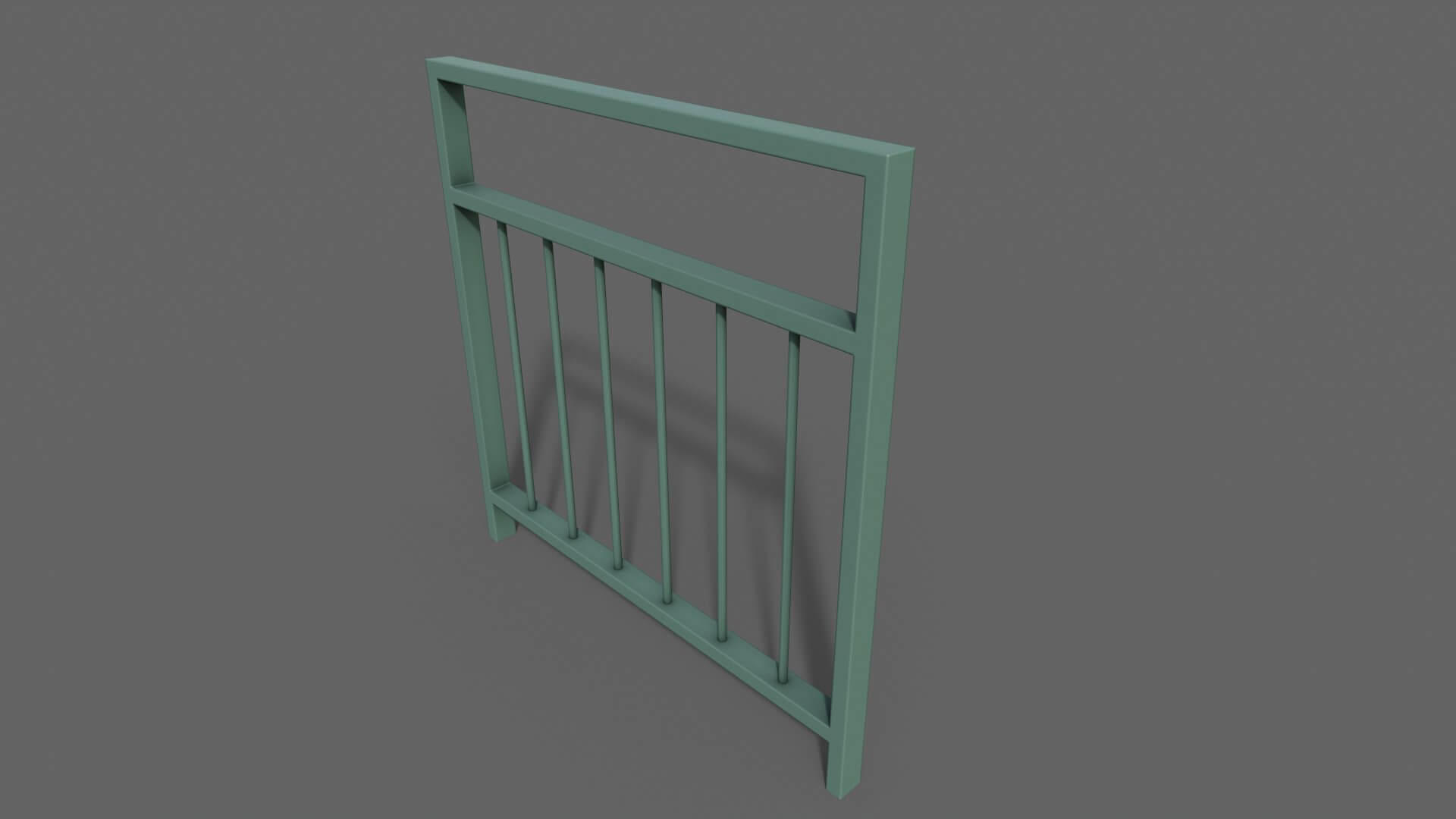 Pedestrian Guard Rail Green V4 - 3D Model by DaikLord