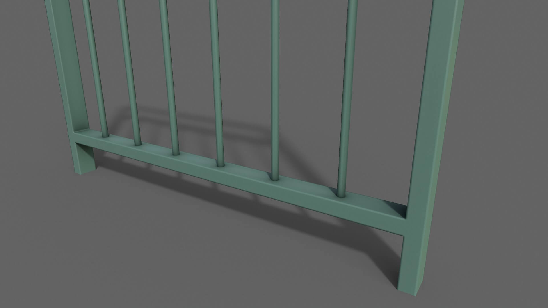 Pedestrian Guard Rail Green V4 - 3D Model by DaikLord