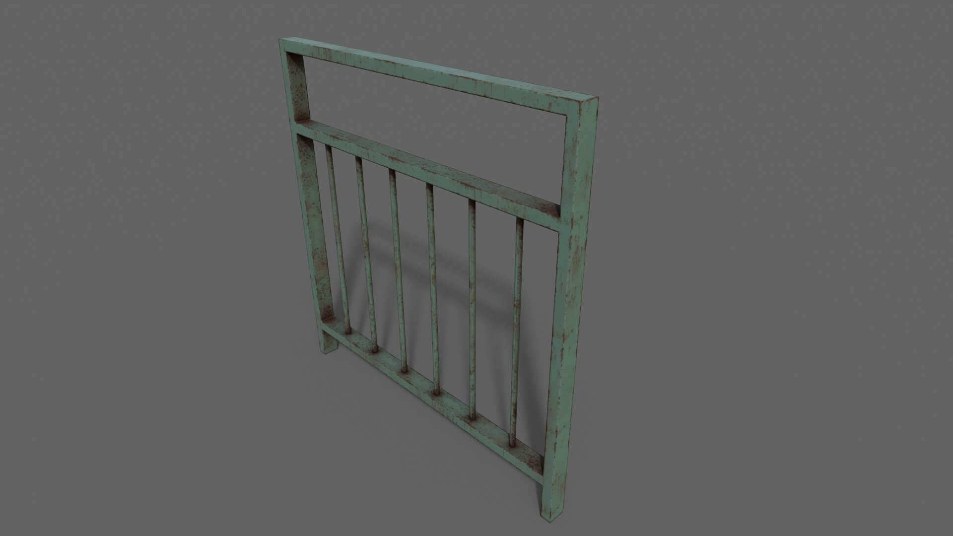 Pedestrian Guard Rail Green V4 - 3D Model by DaikLord