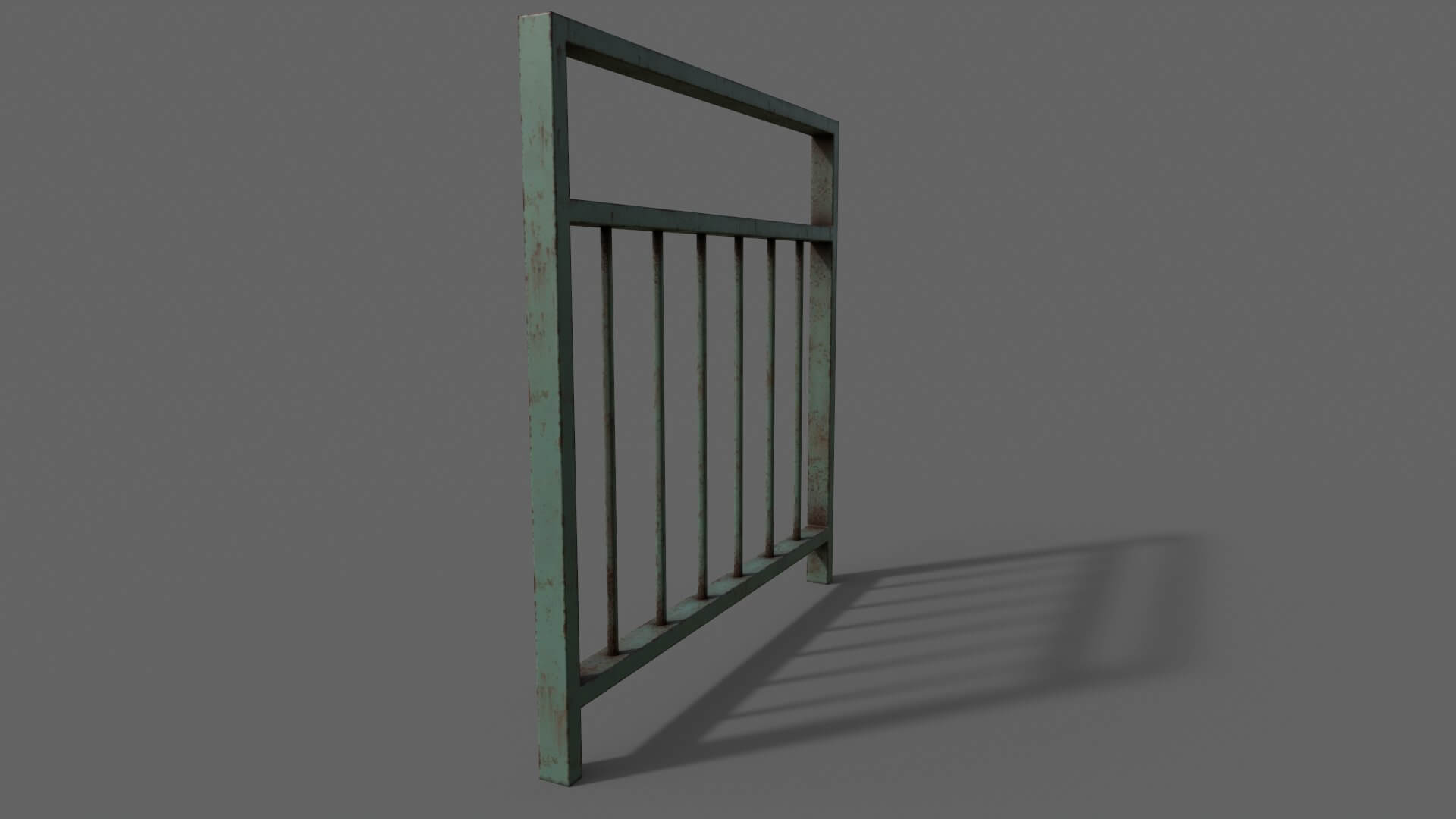 Pedestrian Guard Rail Green V4 - 3D Model by DaikLord