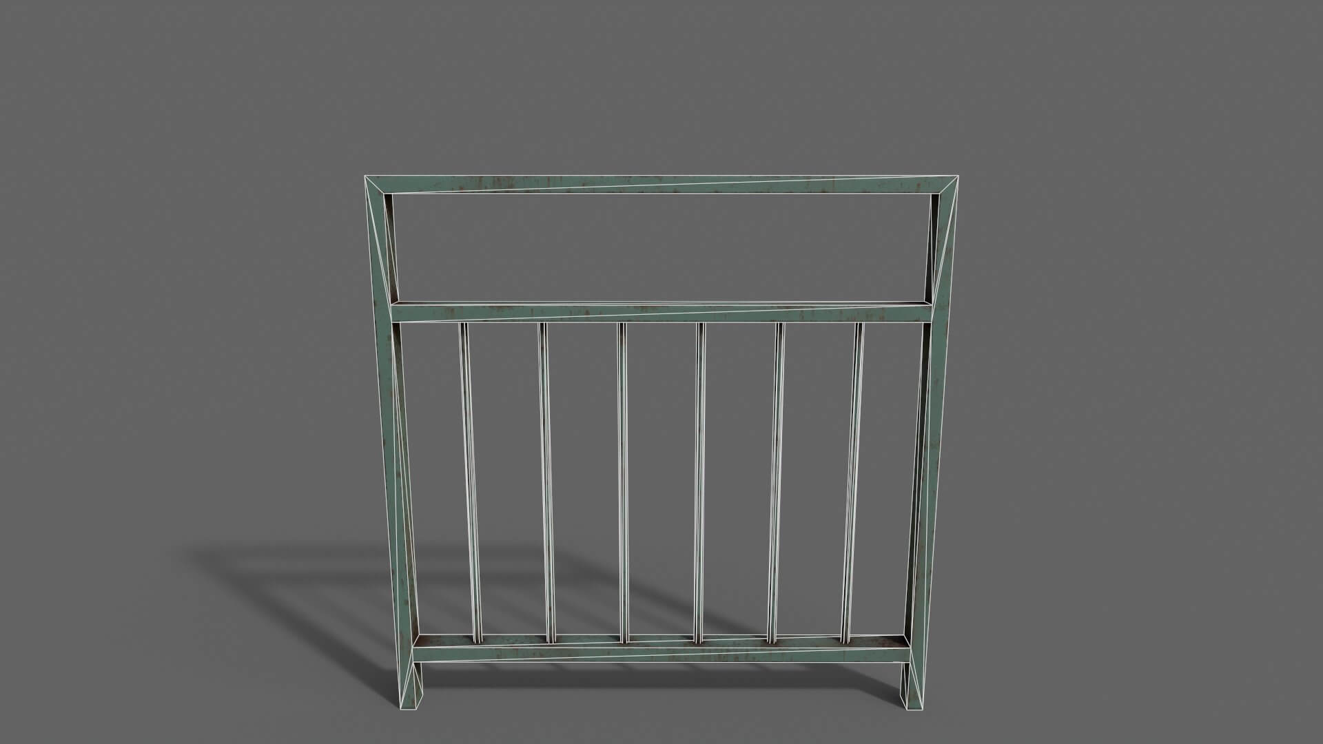 Pedestrian Guard Rail Green V4 - 3D Model by DaikLord
