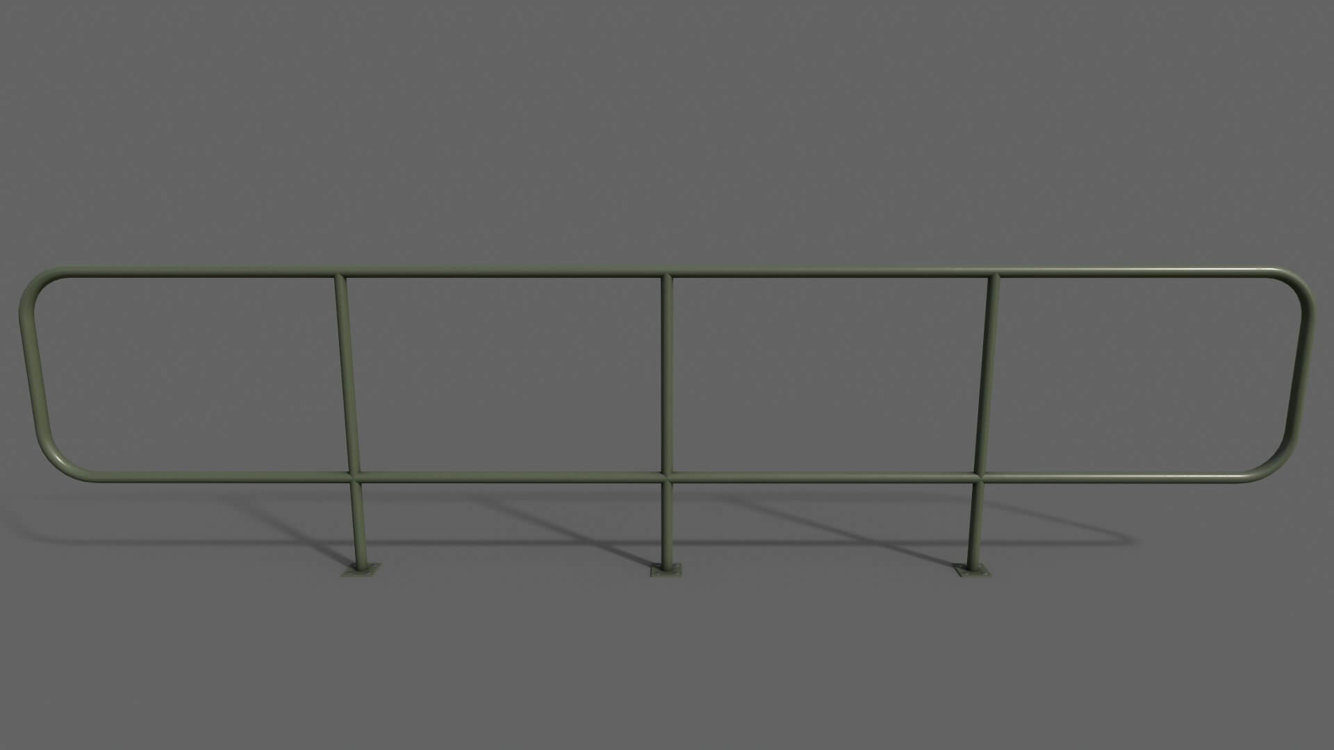 Pedestrian Guard Rail Green V5 - 3D Model by DaikLord