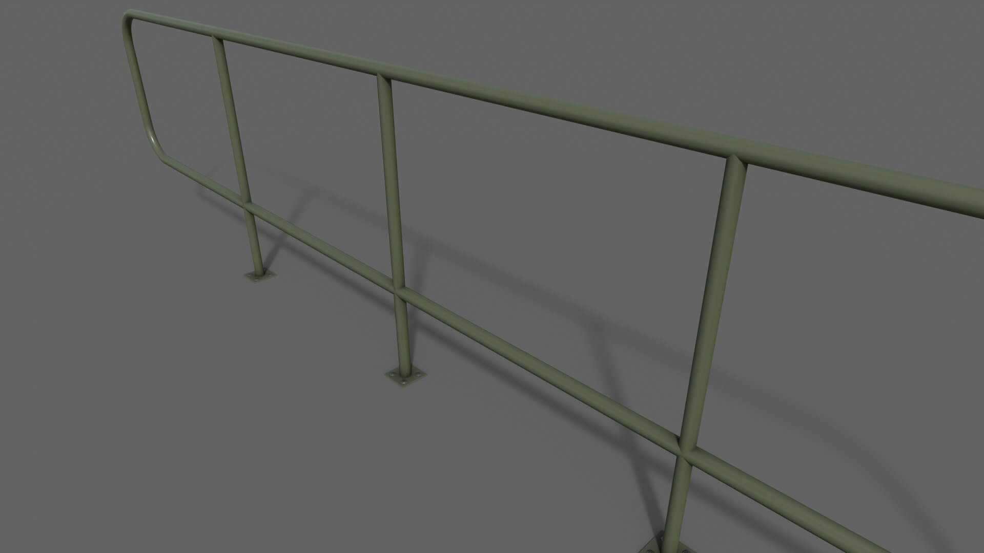 Pedestrian Guard Rail Green V5 - 3D Model by DaikLord