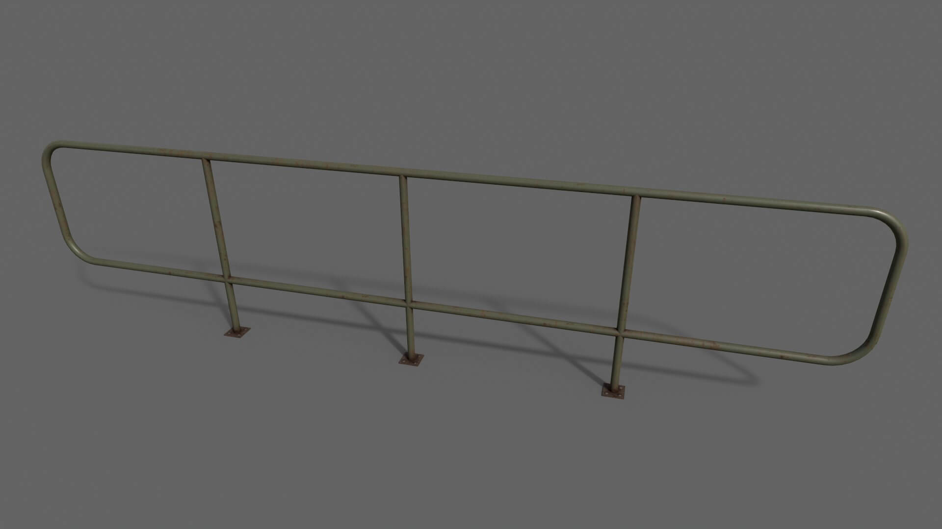 Pedestrian Guard Rail Green V5 - 3D Model by DaikLord