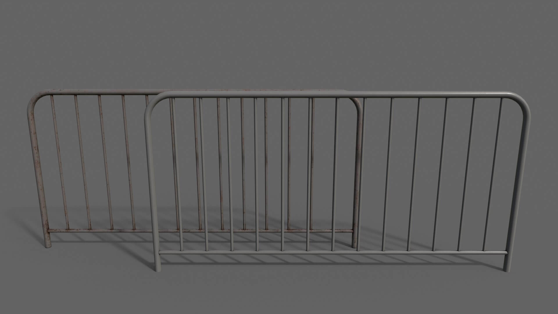 Pedestrian Guard Rail Grey V1 - 3D Model by DaikLord
