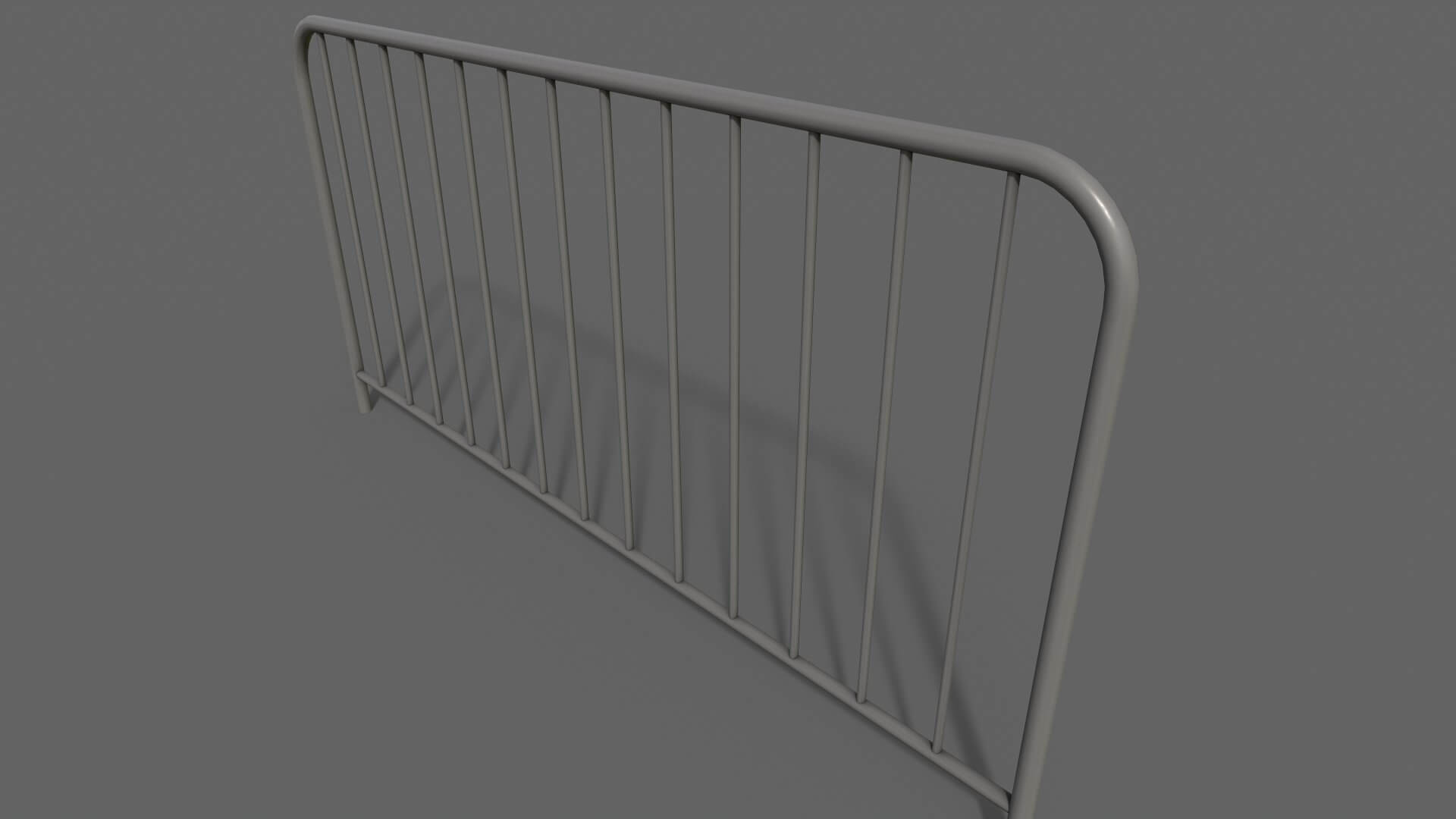 Pedestrian Guard Rail Grey V1 - 3D Model by DaikLord