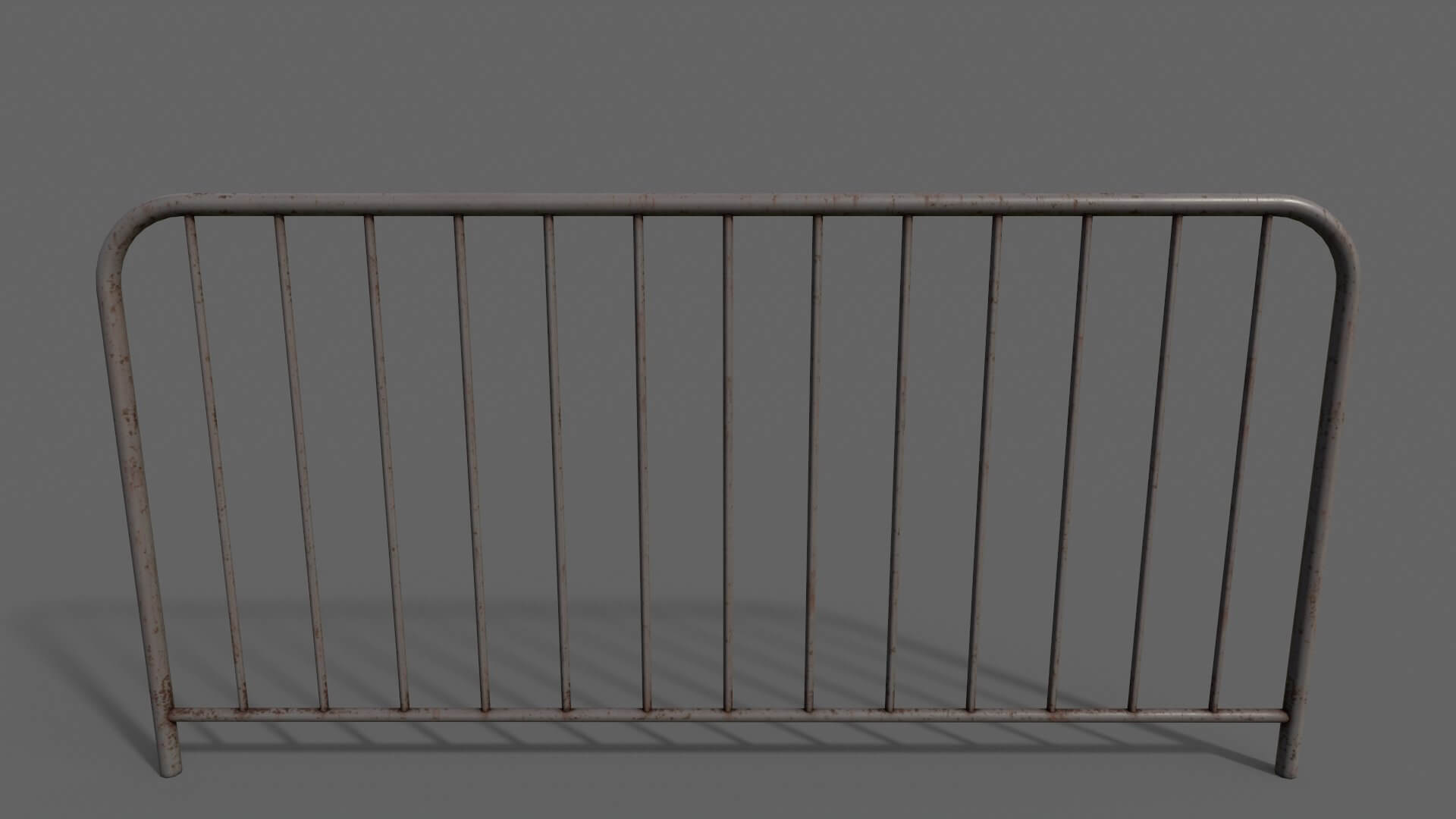 Pedestrian Guard Rail Grey V1 - 3D Model by DaikLord