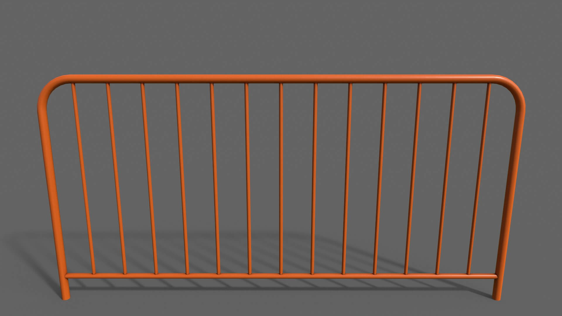 Pedestrian Guard Rail Orange V1 - 3D Model by DaikLord